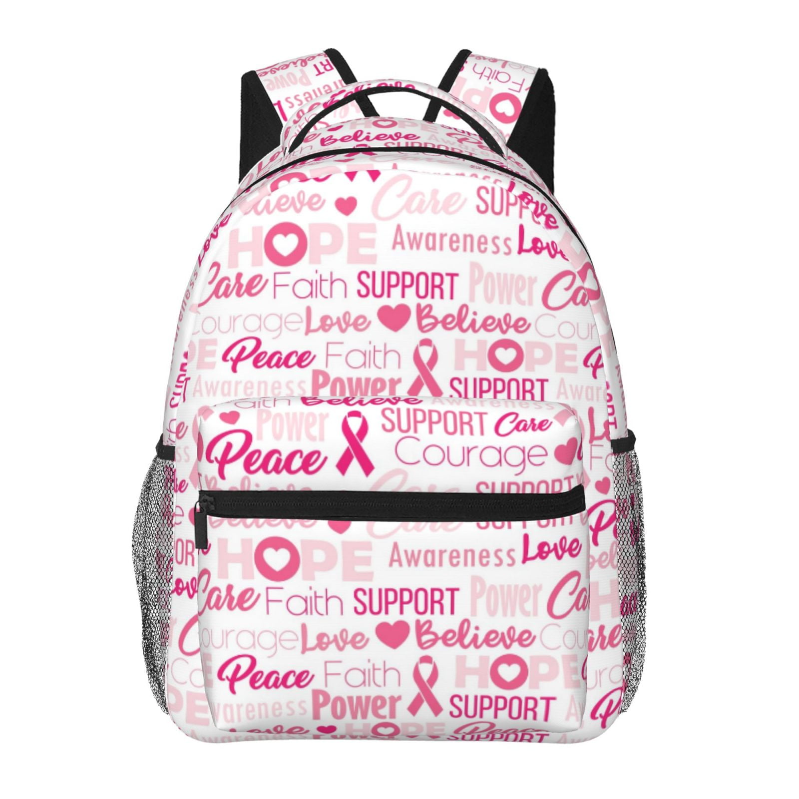 Defioc Breast Cancer Ribbons Awareness Pattern Laptop Backpack,Travel ...