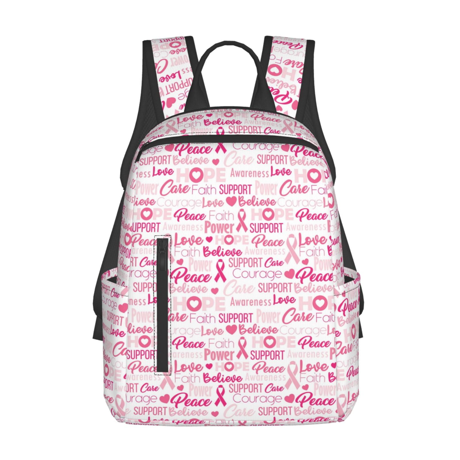 Defioc Breast Cancer Ribbons Awareness Pattern Travel Laptop Backpack ...