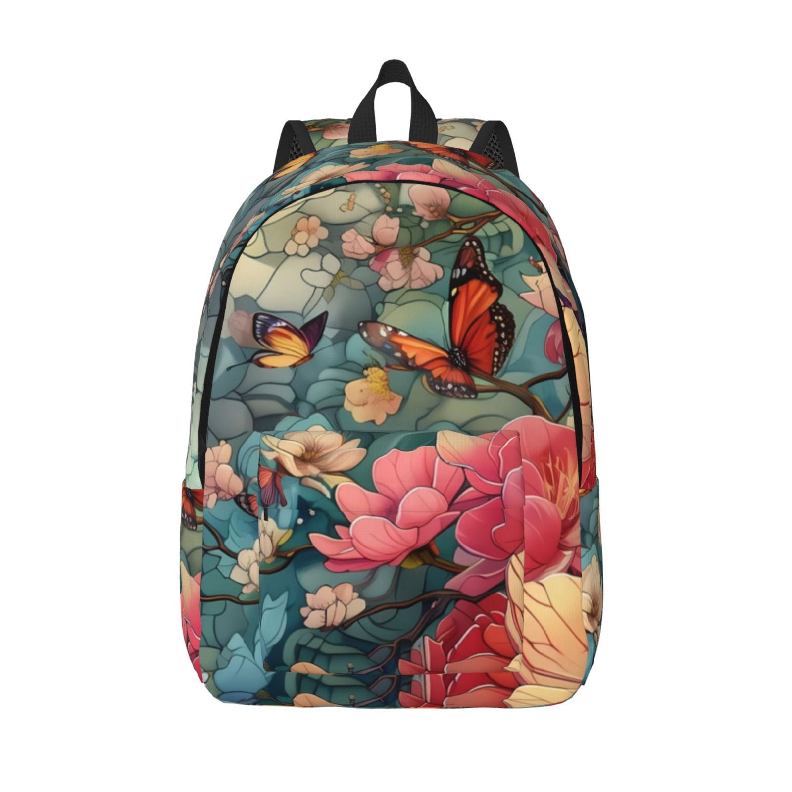 Defioc Butterflies In Blooming Garden for Canvas Backpack,Travel ...