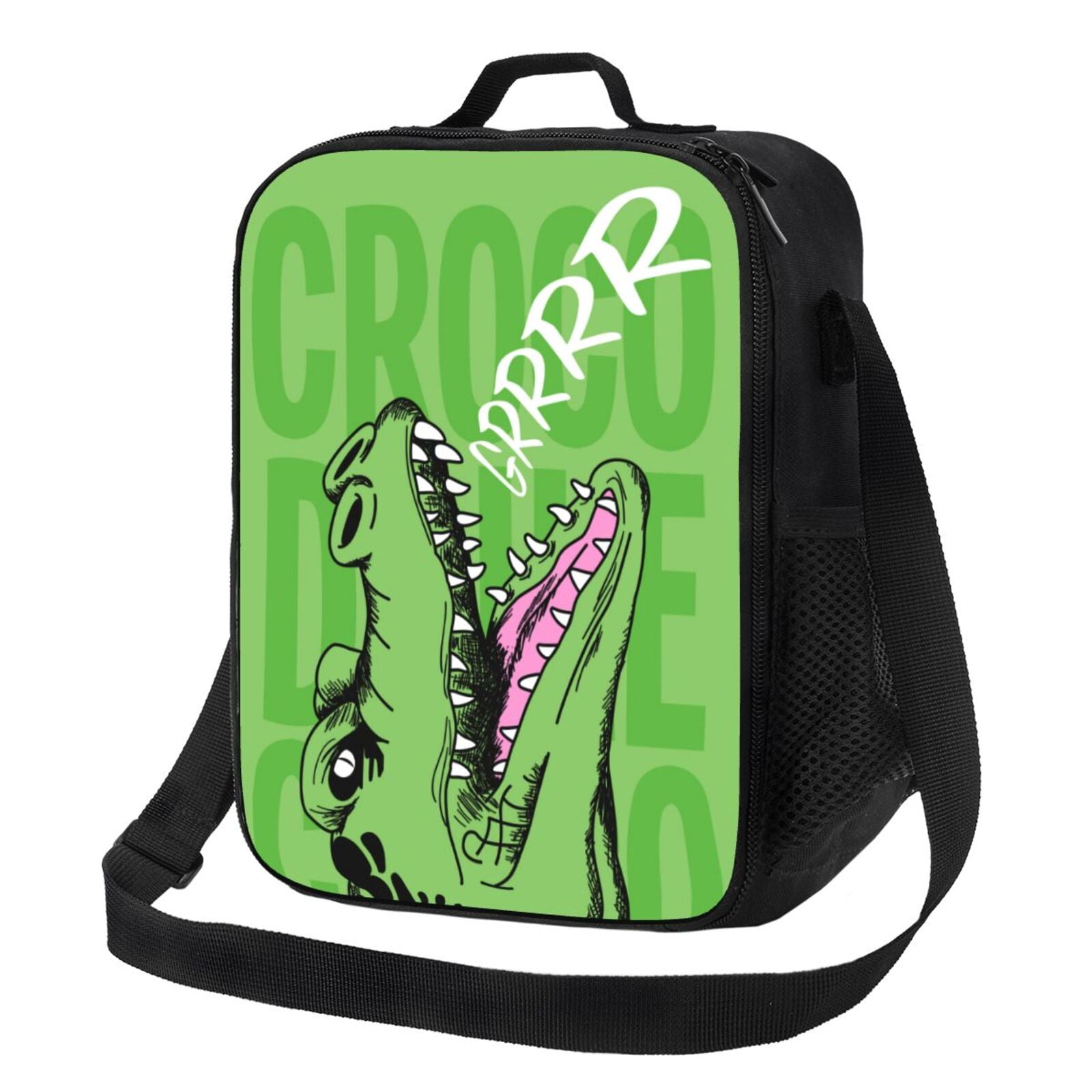 Defioc CROCODILE HEAD Print Lunch Box for Men & Women, Insulated Lunch ...