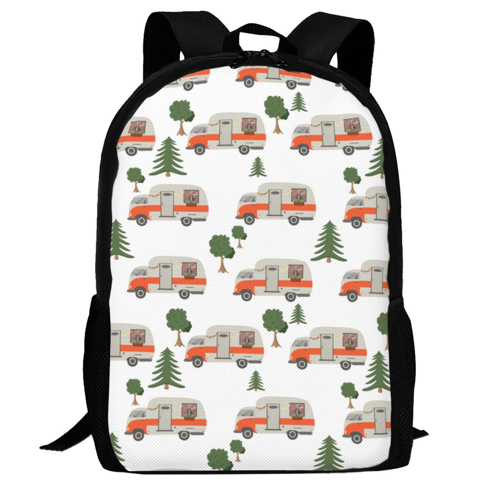 Defioc Camp Van Pattern Carry on Backpack,16.5x12.5x5.5 Personal Item ...