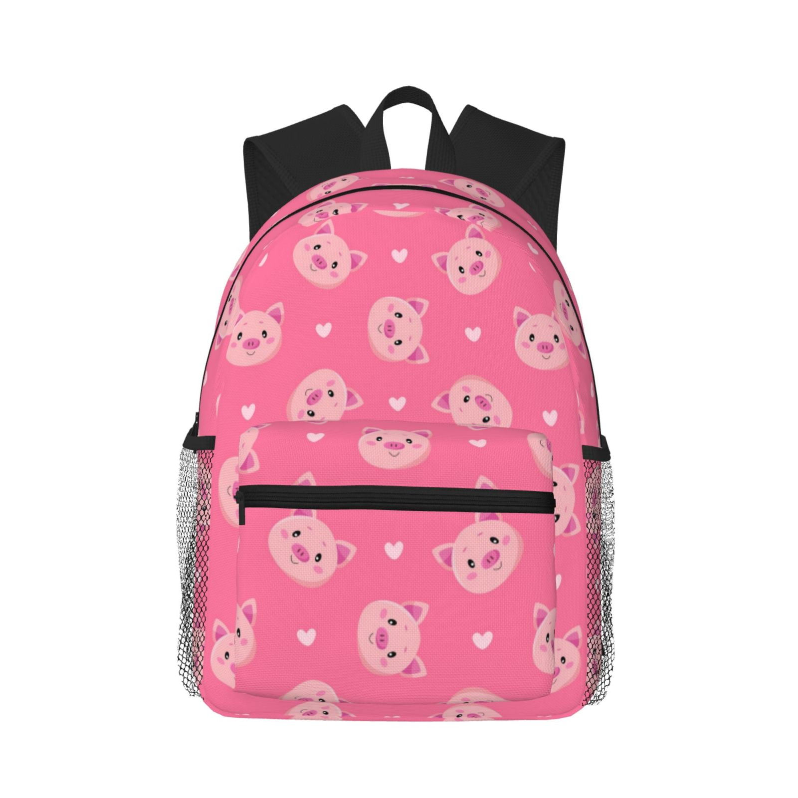 Defioc Cartoon Pigs and Hearts Pattern Laptop Backpack for Men and ...