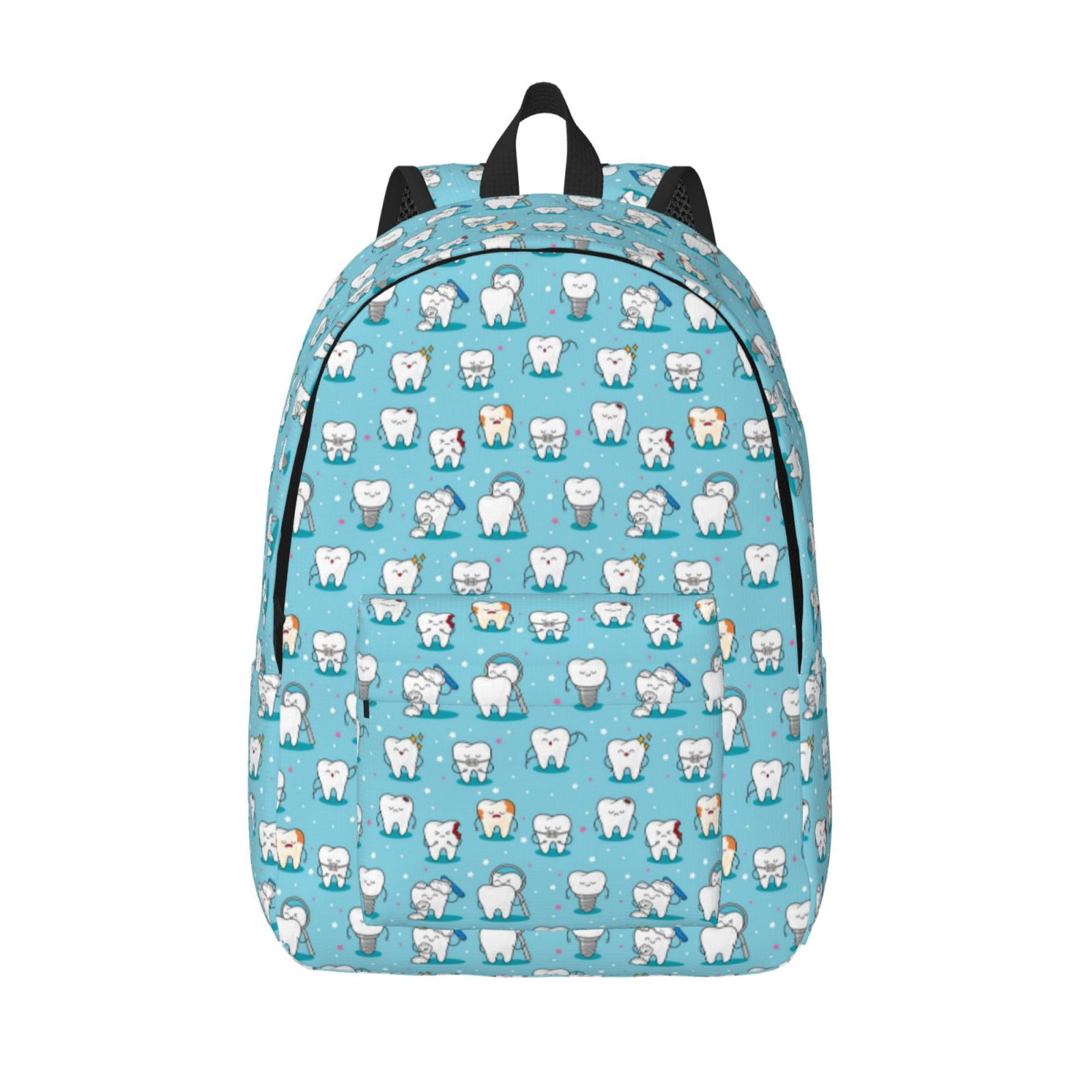 Defioc Cartoon Teeth for Canvas Backpack,Travel Rucksack Unisex ...