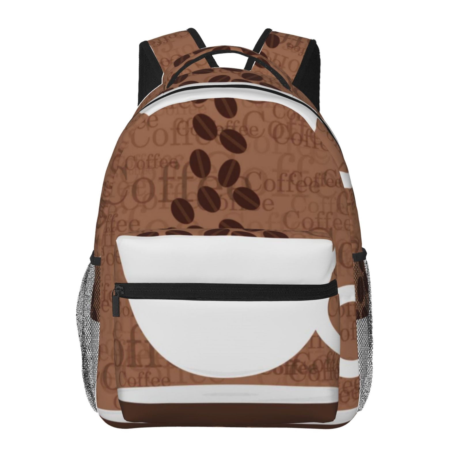 Defioc Coffee Cafe Cup Pattern Laptop Backpack,Travel Backpack Outdoor ...