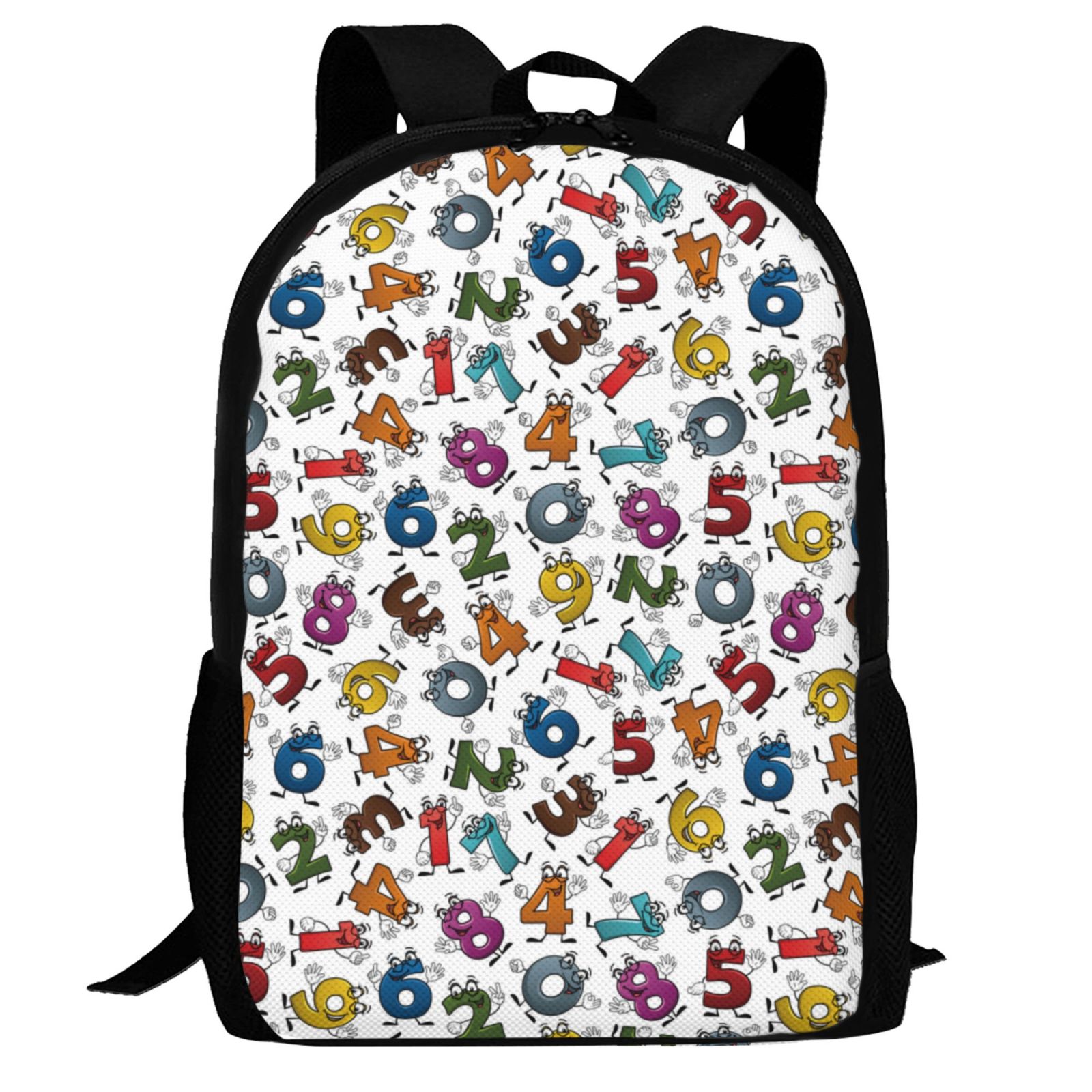 Defioc Colorful Numbers Pattern Carry on Backpack,16.5x12.5x5.5 ...