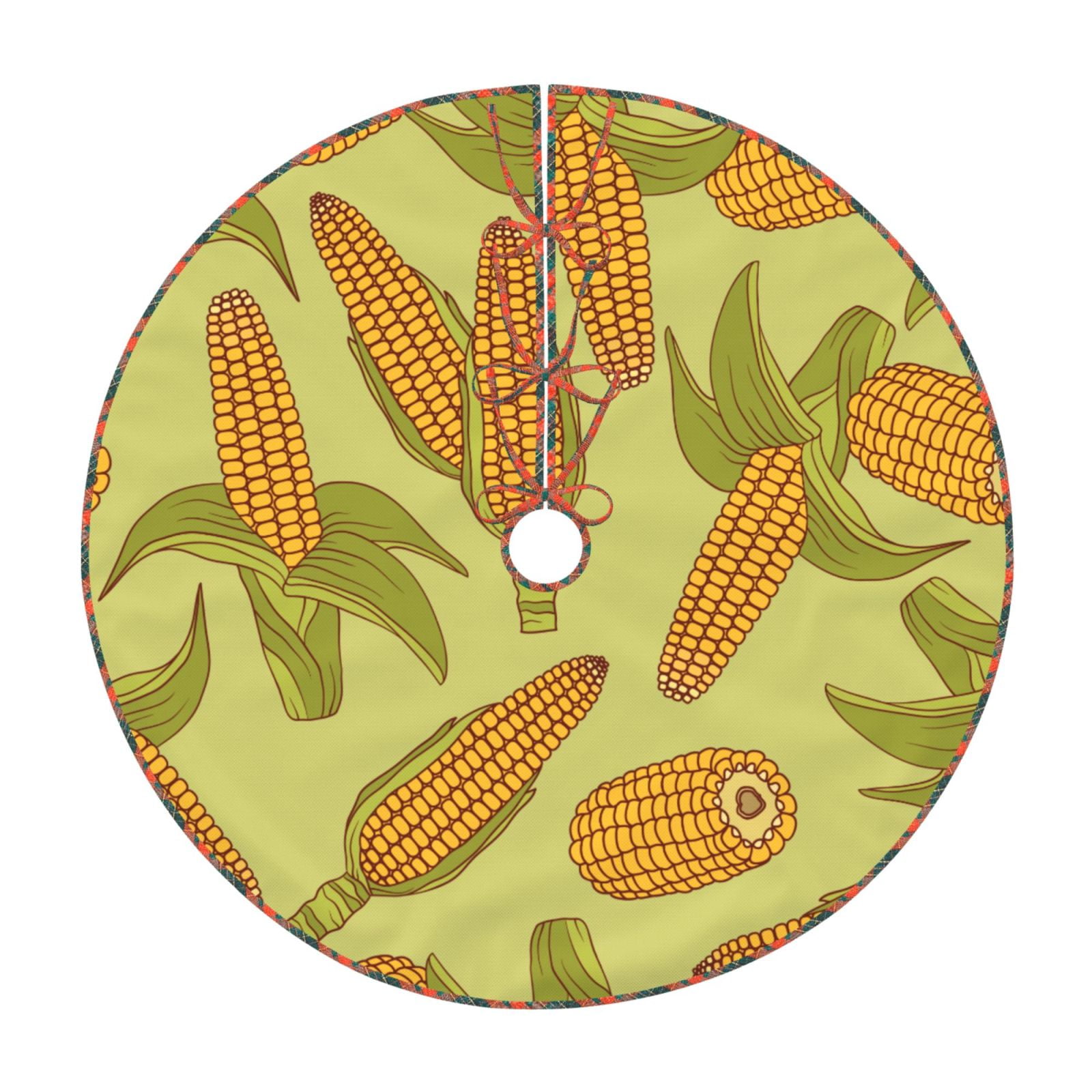 Defioc Corn for Christmas Tree Skirt Snowman Xmas Tree Skirt Farmhouse ...