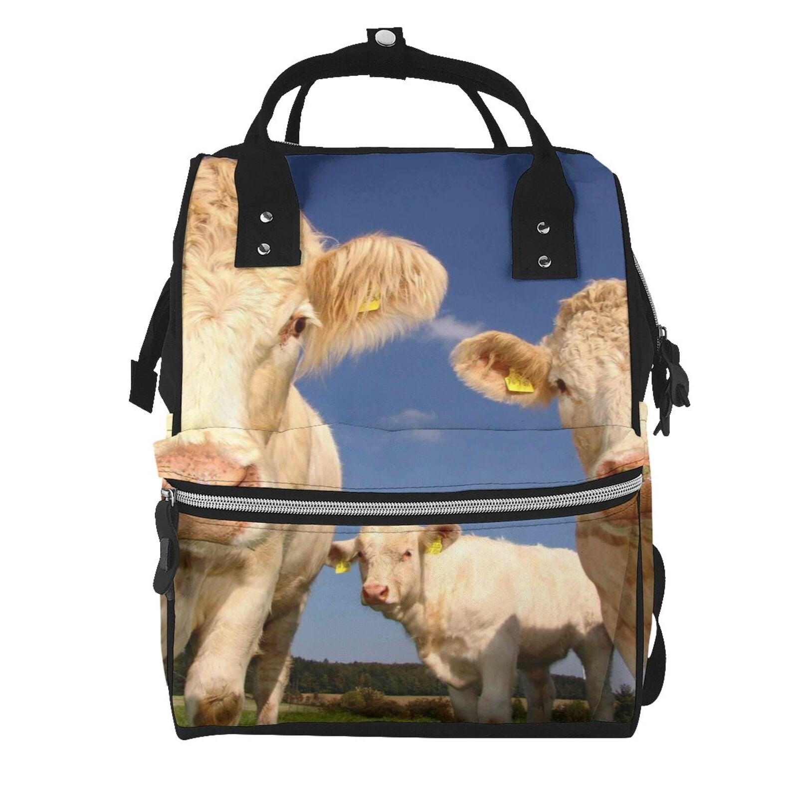 Defioc Cows Cattles for Baby Diaper Bag Backpack - Baby Bag for Boys ...