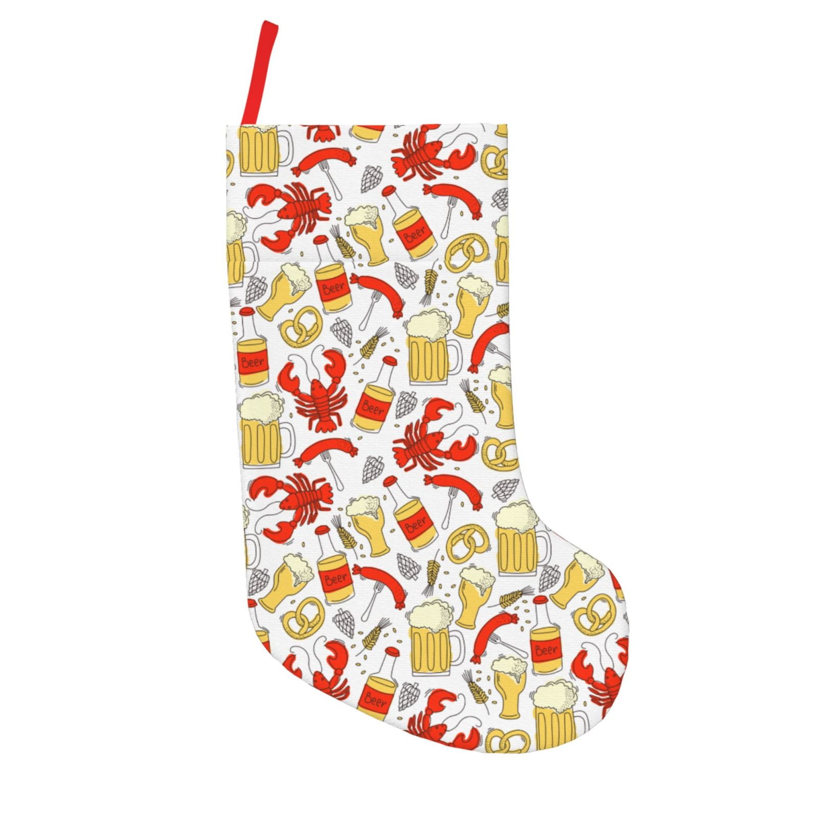 Defioc Crabs And Beer for Christmas Stockings 18" Personalized Holiday ...