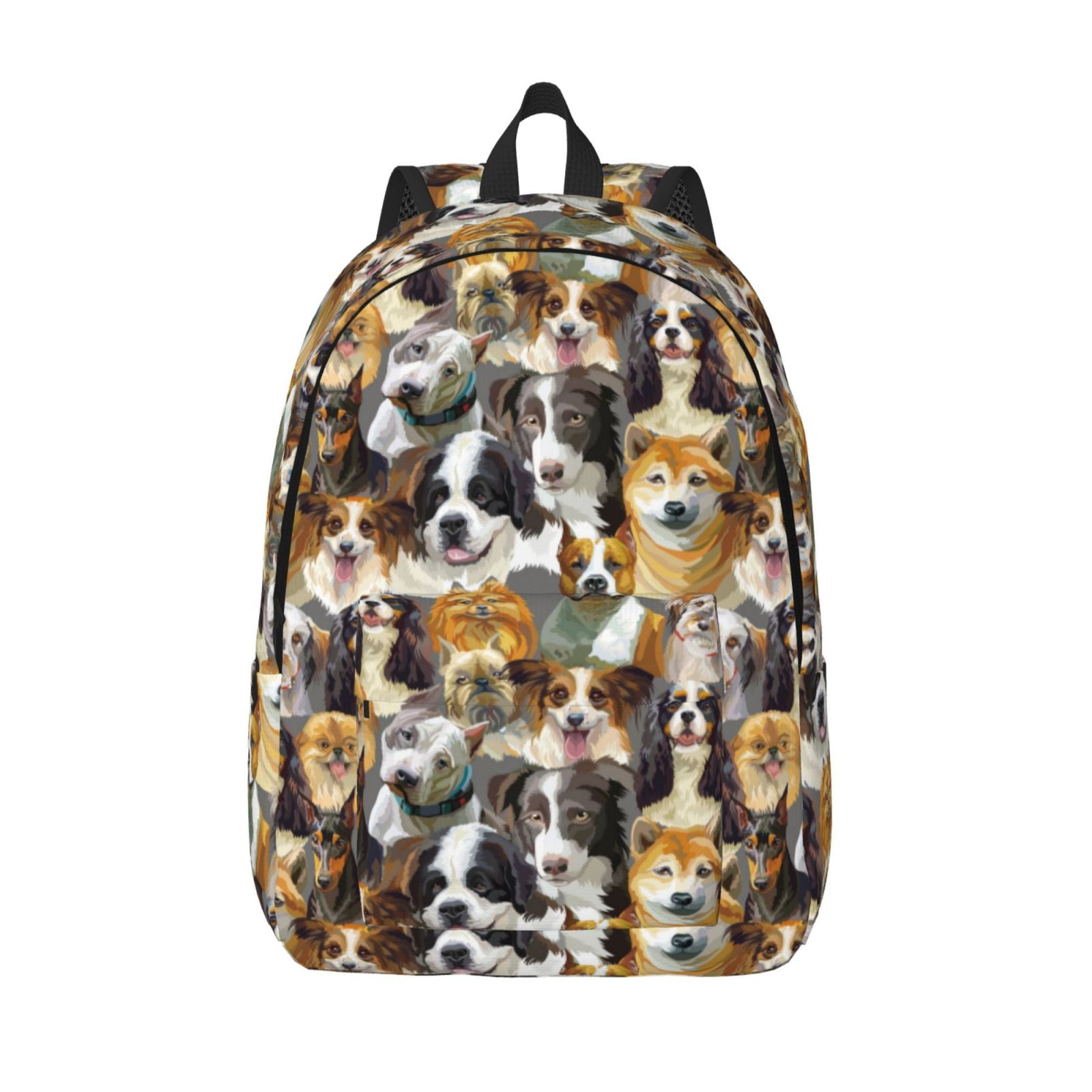 Defioc Cute Dog for Canvas Backpack,Travel Rucksack Unisex Knapsack ...
