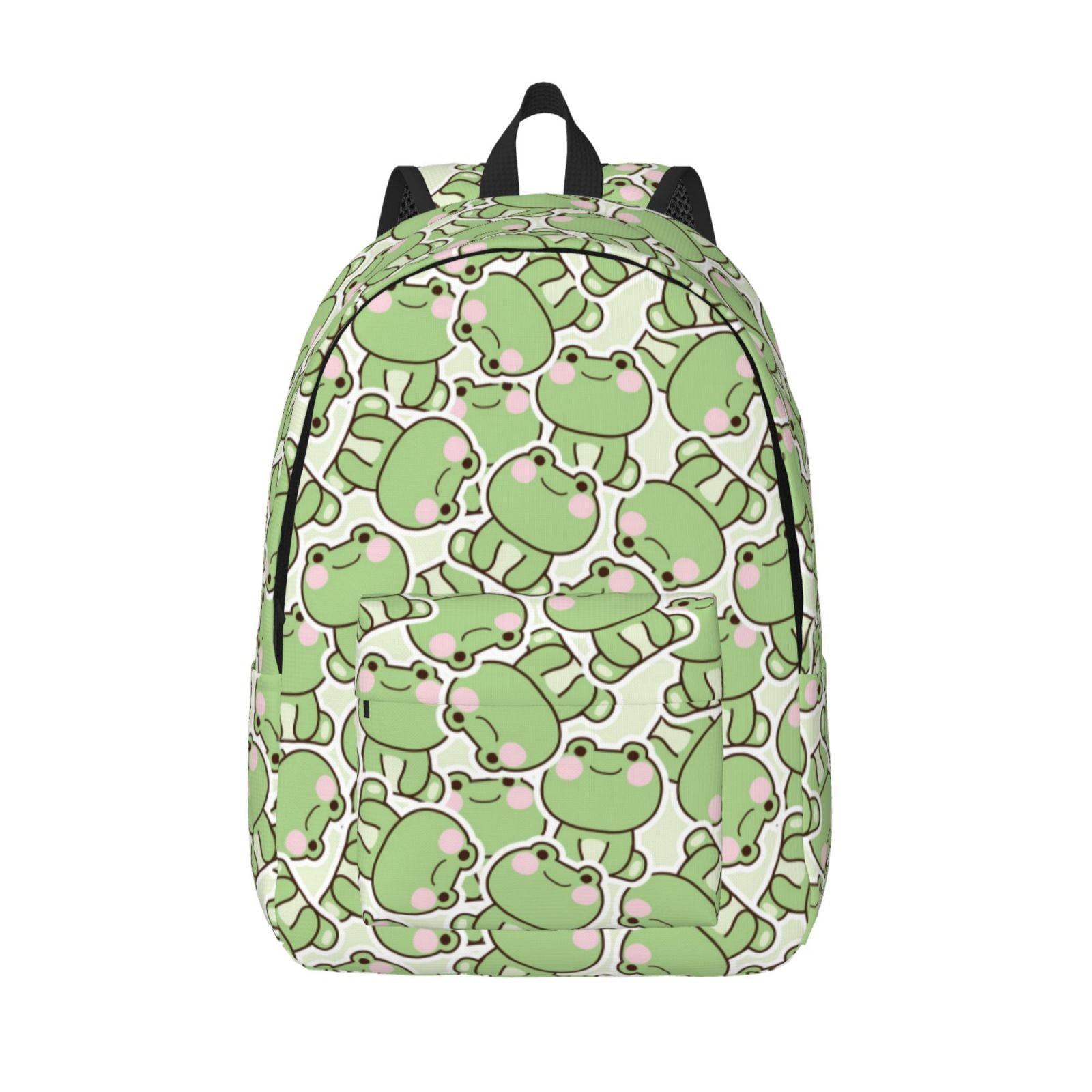 Defioc Cute Frog for Canvas Backpack,Travel Rucksack Unisex Knapsack ...