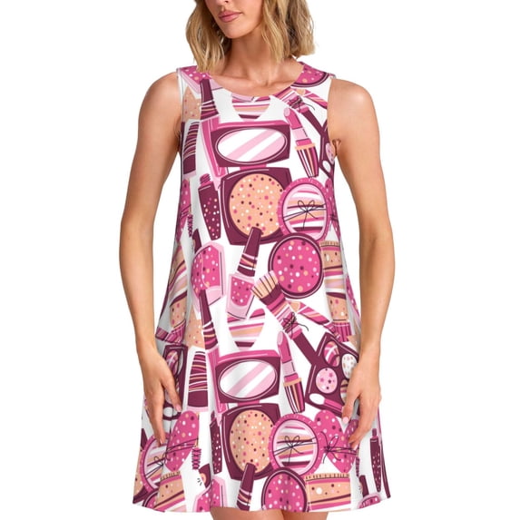 Defioc Cute Girl Pattern Women's Summer Dresses 2025 Beach Casual ...