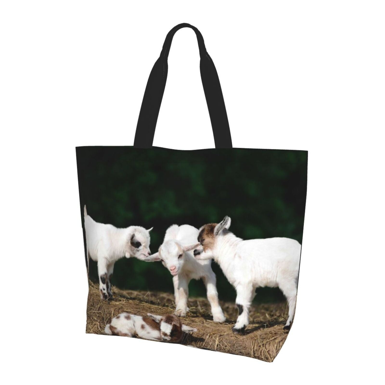 Defioc Cute Goat Babyfor Women's Tote Bag - Shopping Bag Casual ...