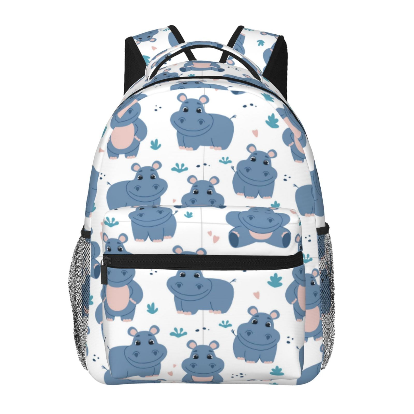 Defioc Cute Hippos Pattern Laptop Backpack,Travel Backpack Outdoor ...