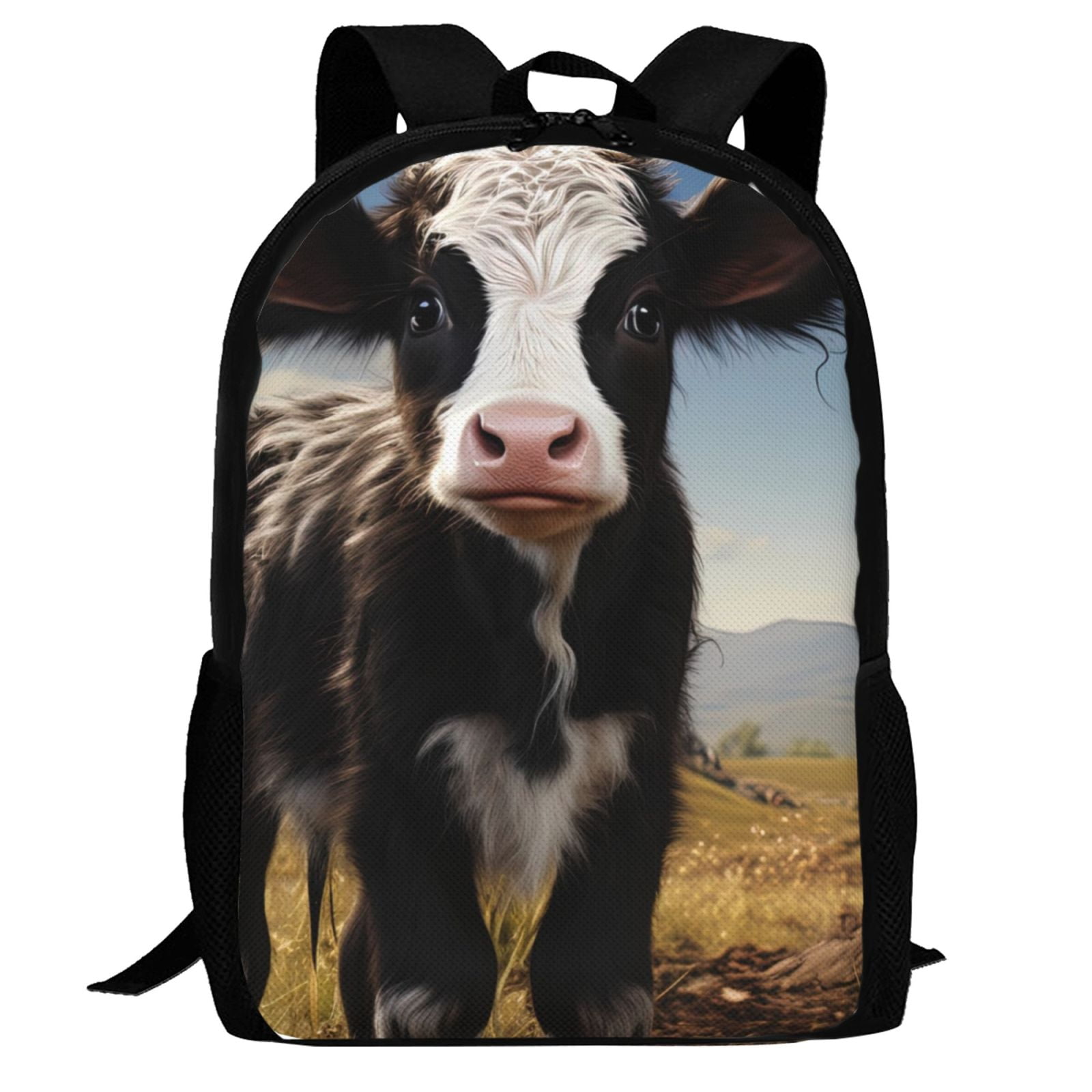 Defioc Cute Prairie Cow Pattern Carry on Backpack,16.5x12.5x5.5 ...