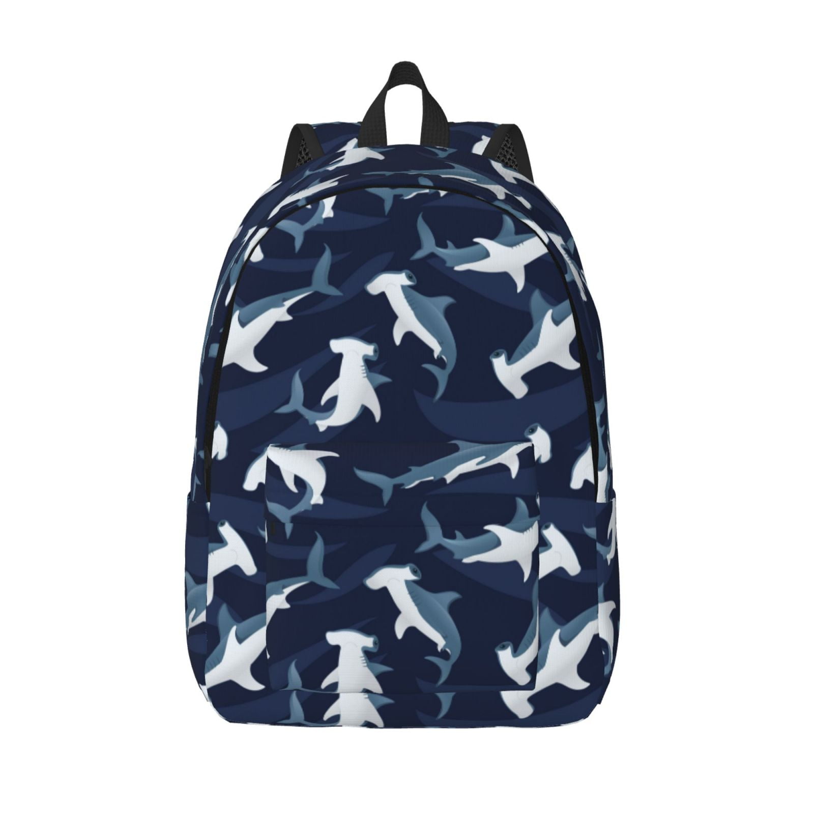 Defioc Cute Shark for Canvas Backpack,Travel Rucksack Unisex Knapsack ...