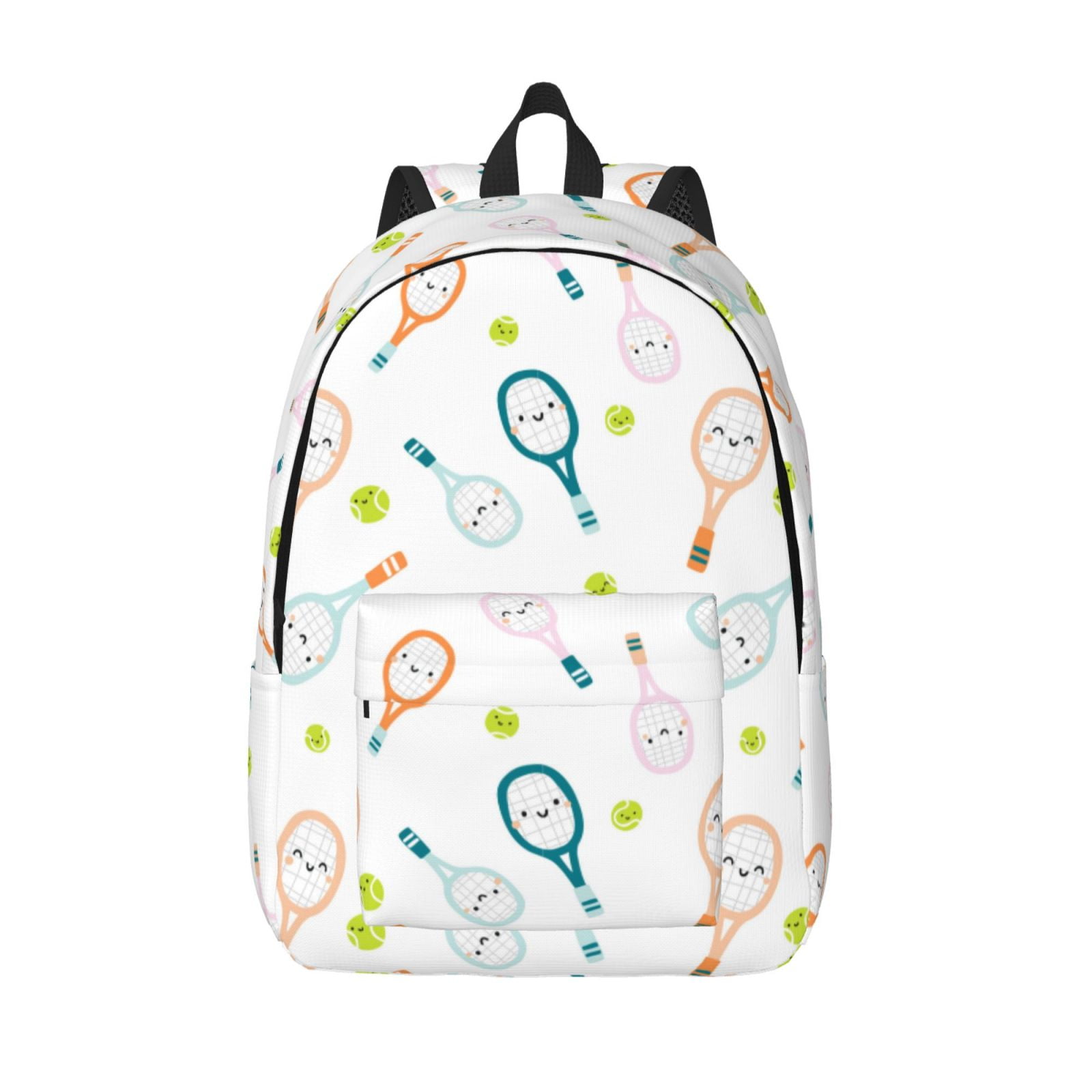 Defioc Cute Tennis Rackets for Canvas Backpack,Travel Rucksack Unisex ...