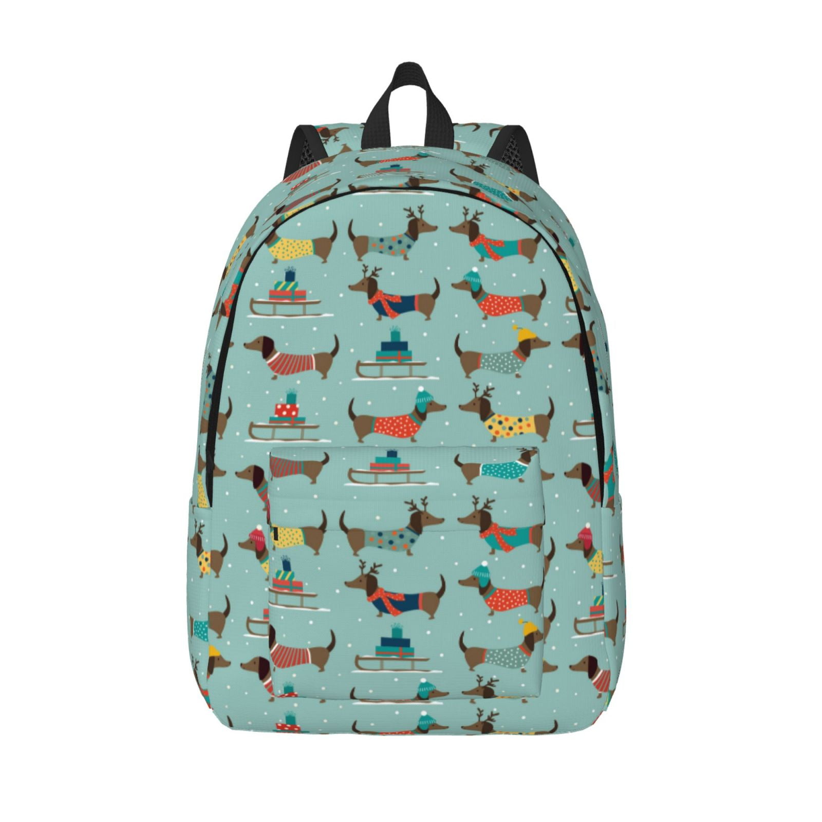 Defioc Dachshund Dog Puppy for Canvas Backpack,Travel Rucksack Unisex ...