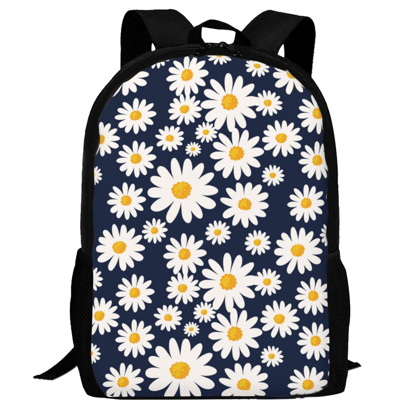 Defioc Daisy Floral Pattern Carry on Backpack,16.5x12.5x5.5 Personal ...