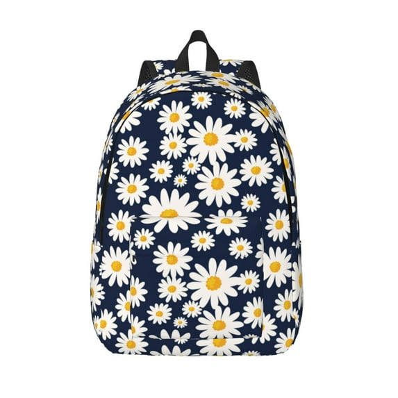 Defioc Daisy Floral for Canvas Backpack,Travel Rucksack Unisex Knapsack ...