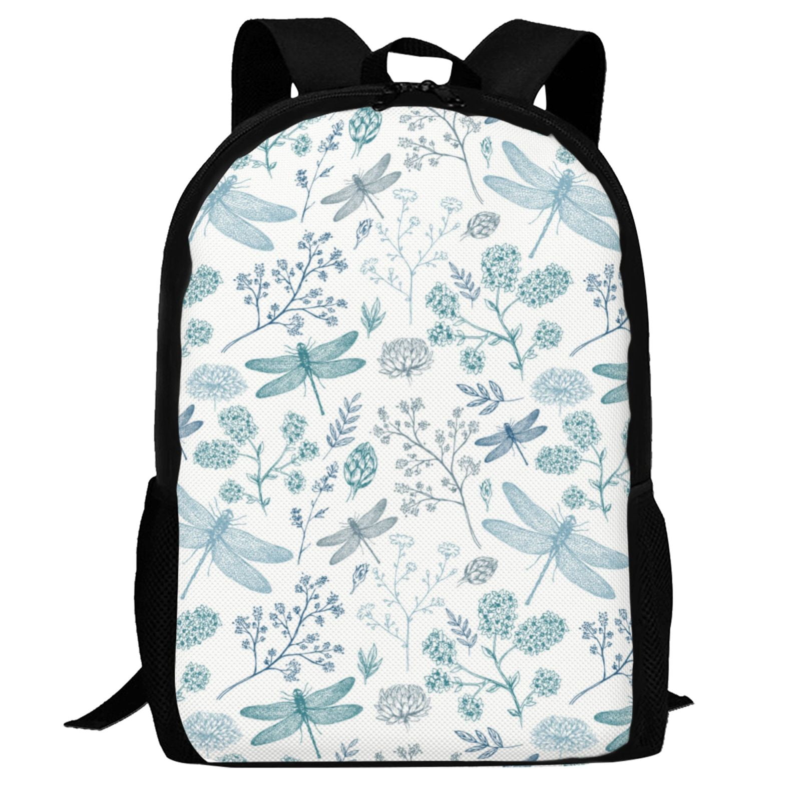 Defioc Dragonfly Pattern Carry on Backpack,16.5x12.5x5.5 Personal Item ...