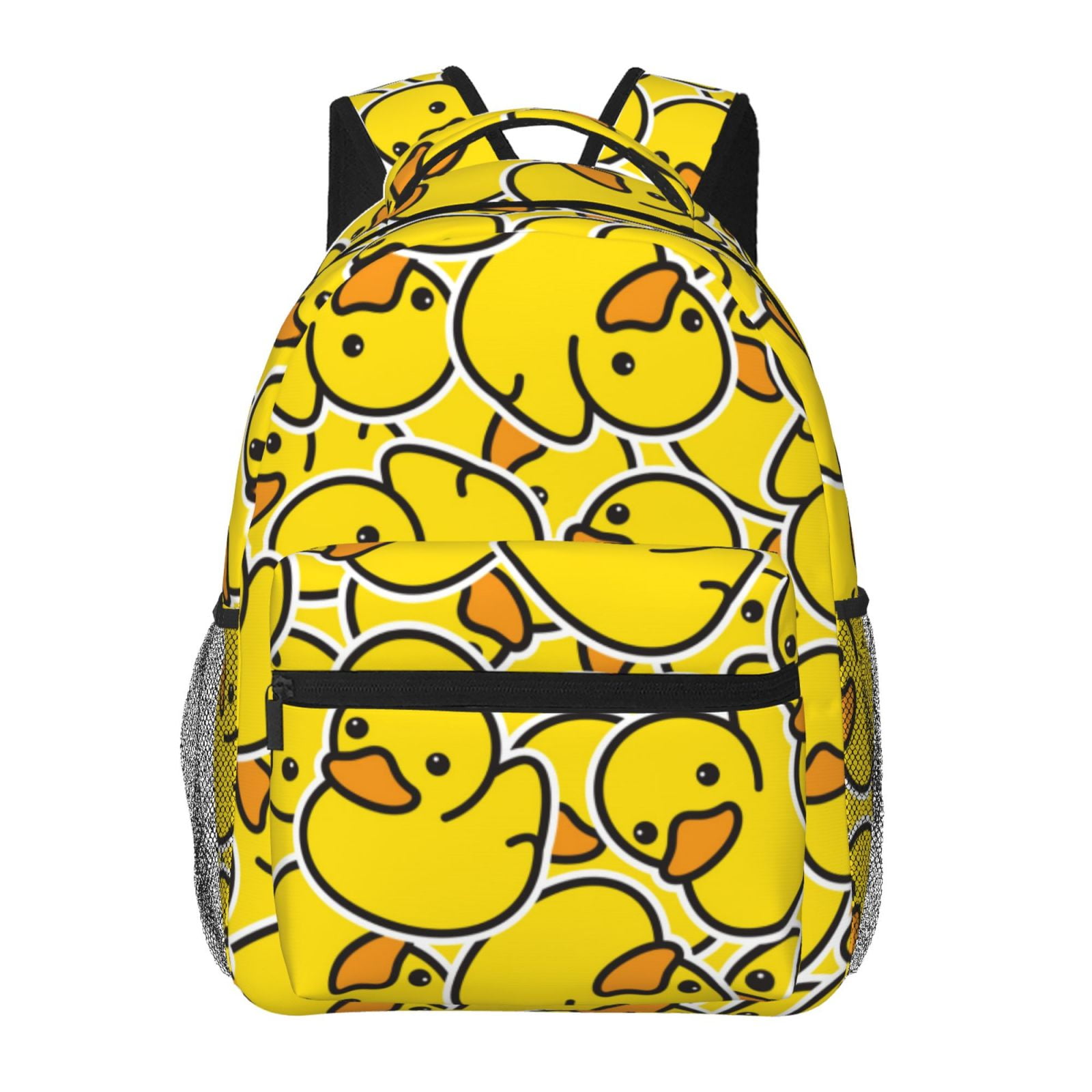 Defioc Ducky Cartoon Animal Yellow Pattern Laptop Backpack,Travel ...