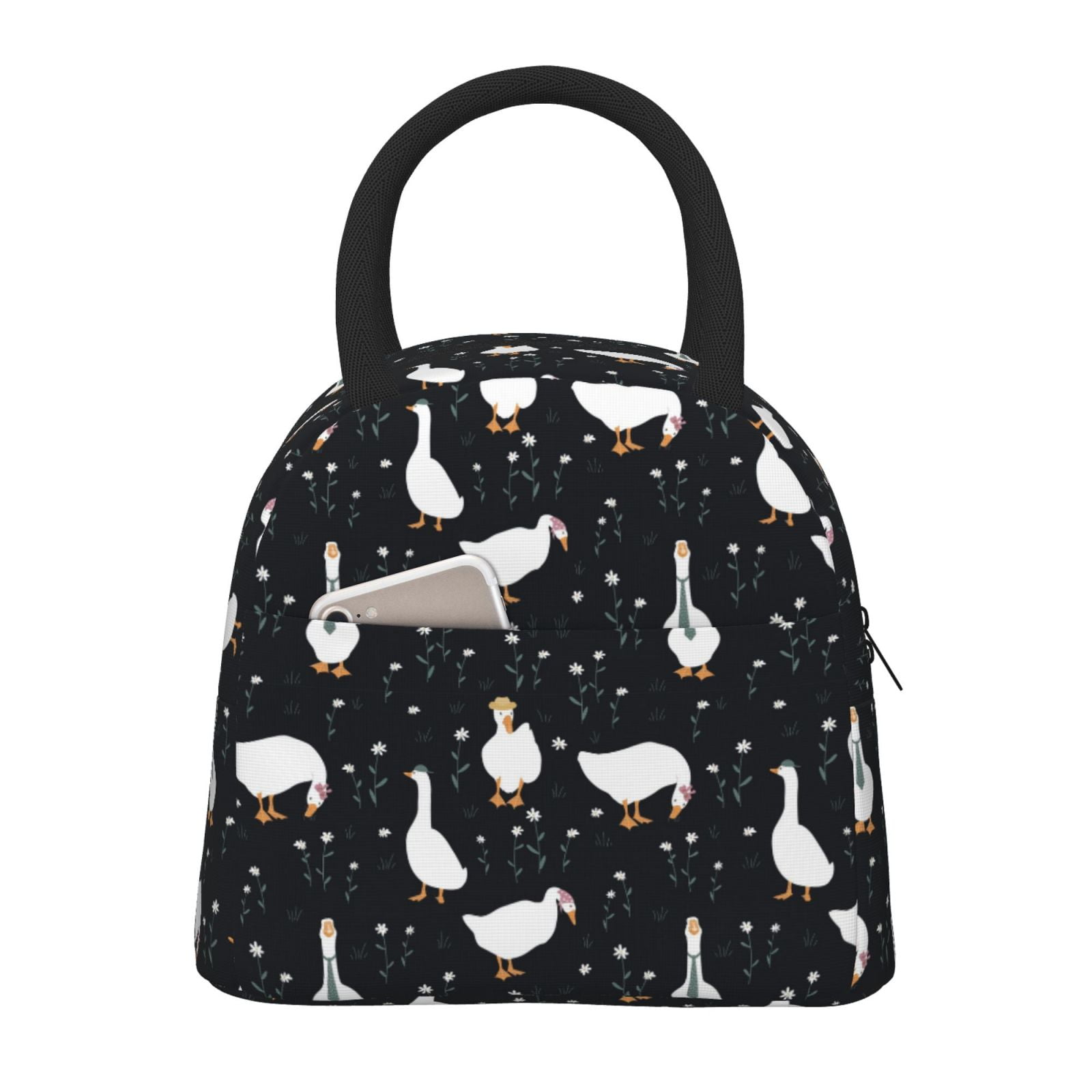 Defioc Fashionable Goose Print LunchBag for Women and Men - Leakproof ...