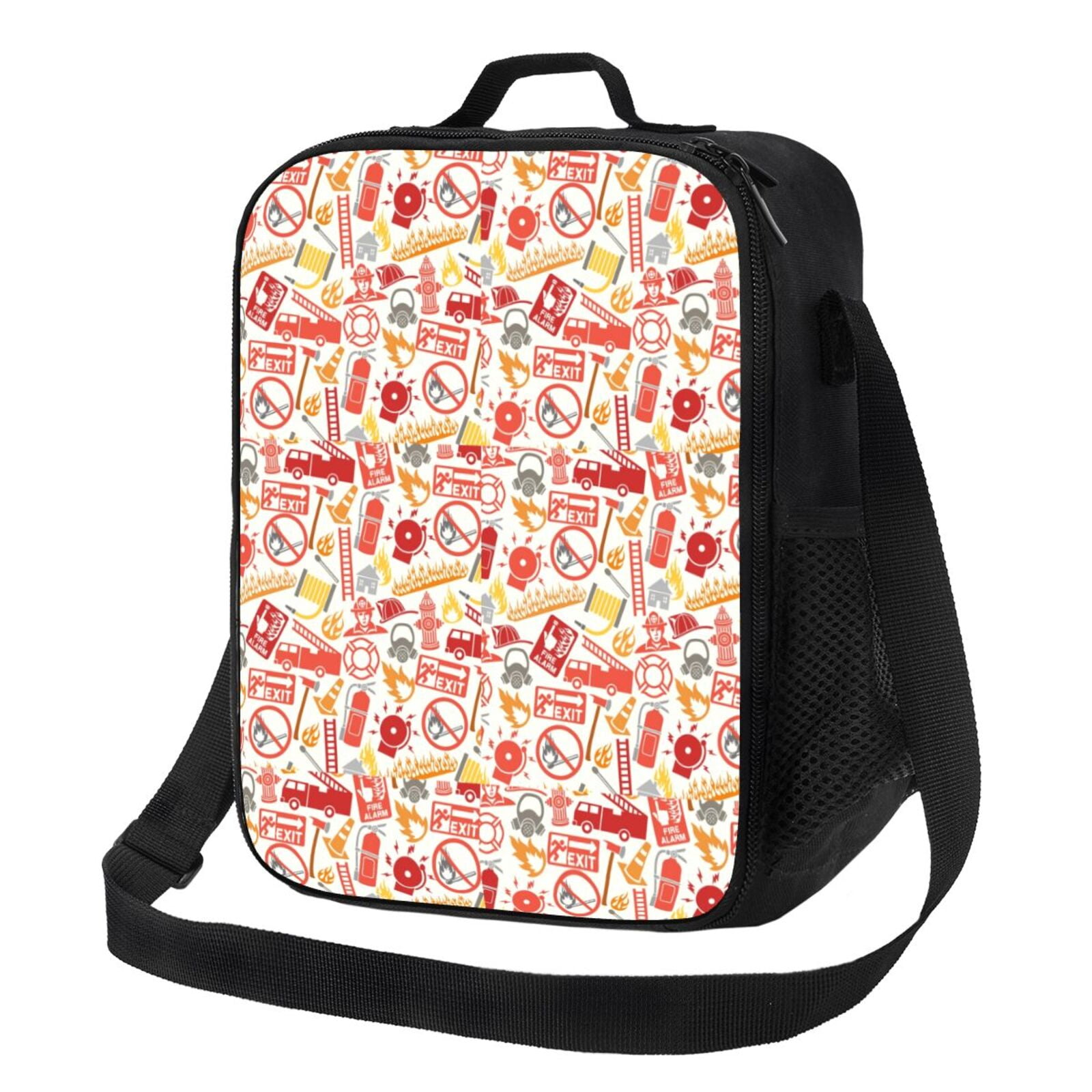 Defioc Firefighter Icons Print Lunch Box for Men & Women, Insulated ...