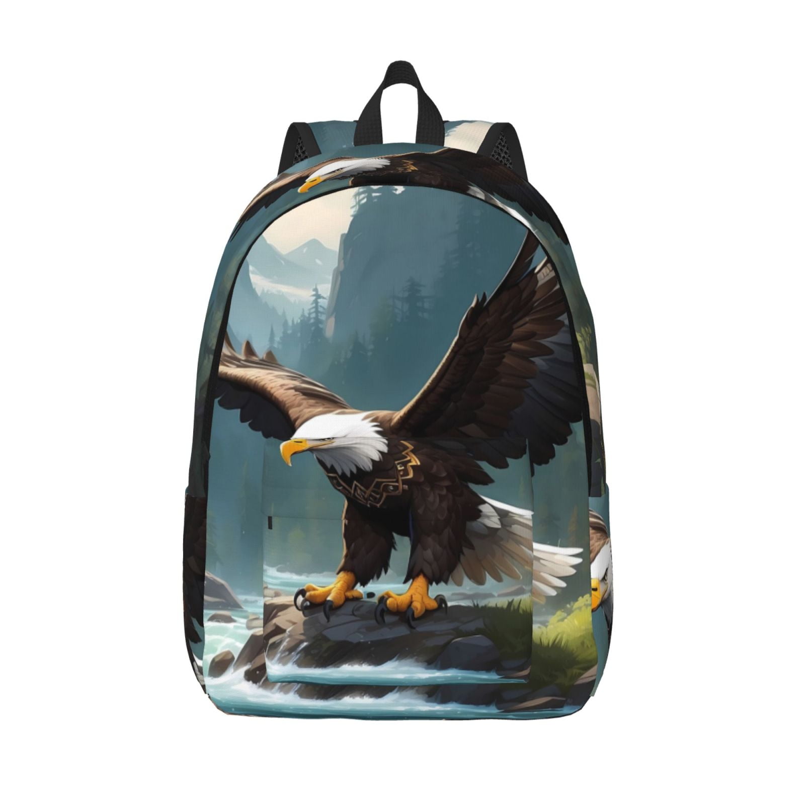 Defioc Forest River Bald Eagle for Canvas Backpack,Travel Rucksack ...