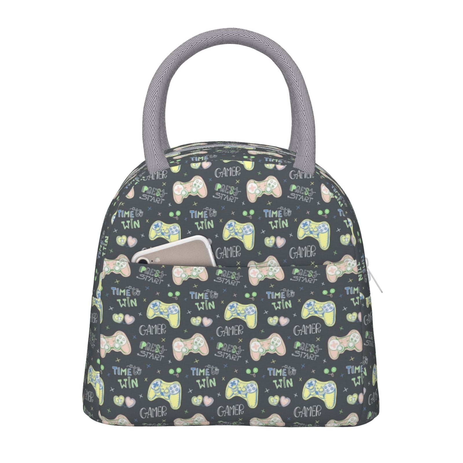 Defioc Gamers Print LunchBag for Women and Men - Leakproof Cooler Tote ...