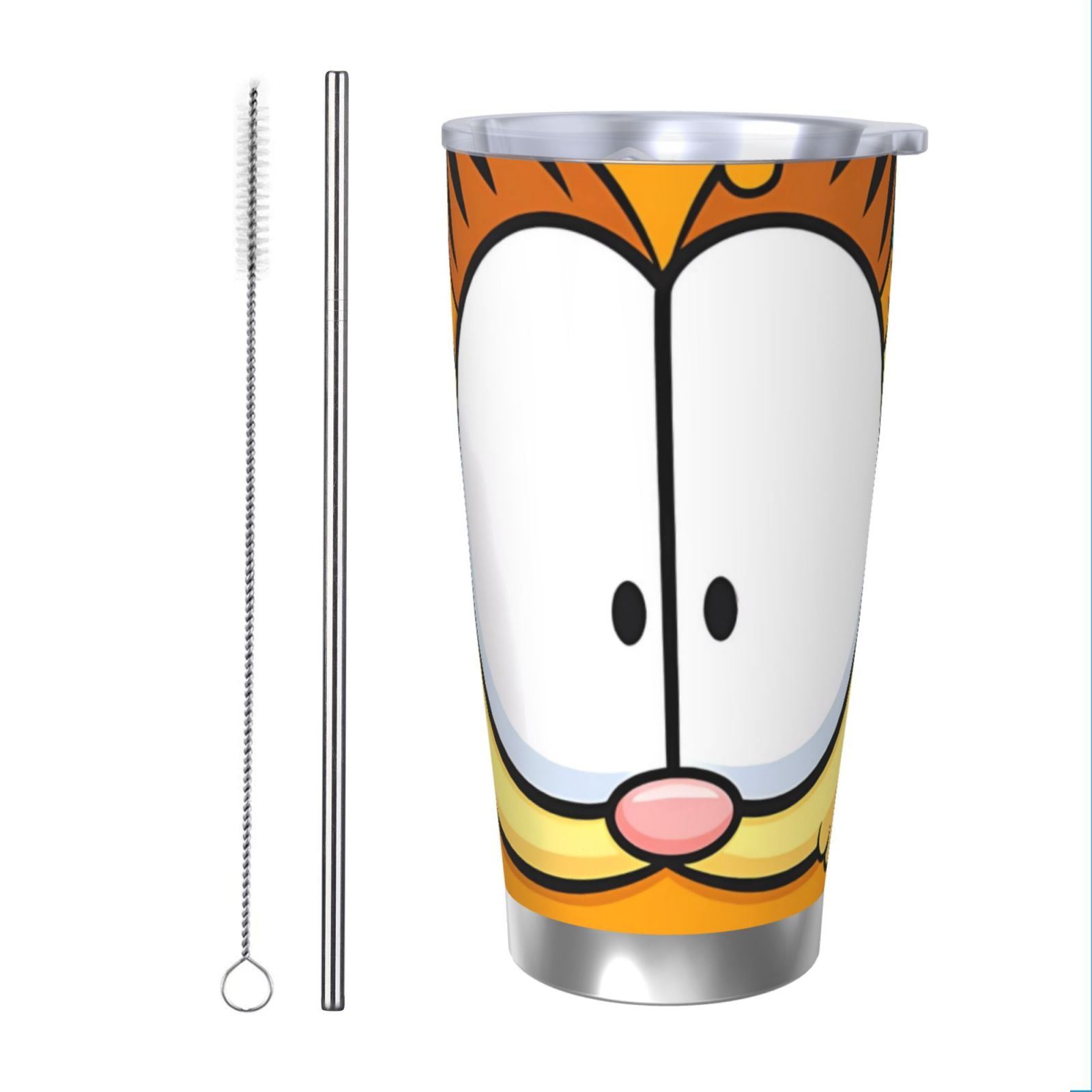 Defioc Garfield Print 20oz Insulated Tumbler with Lid,Coffee Mug ...