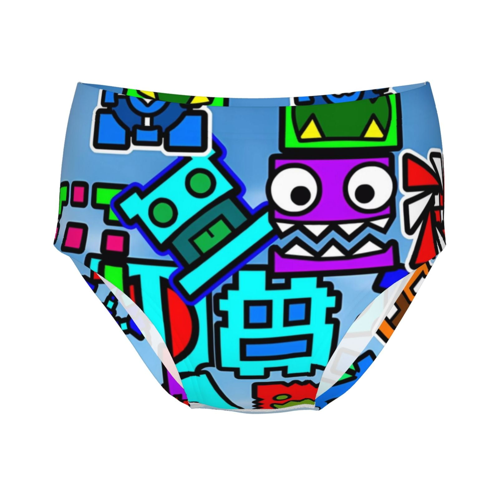 Defioc Geometry Dash Pattern Girls Underwearstretch Cotton Panties For Girls Cute Panties For