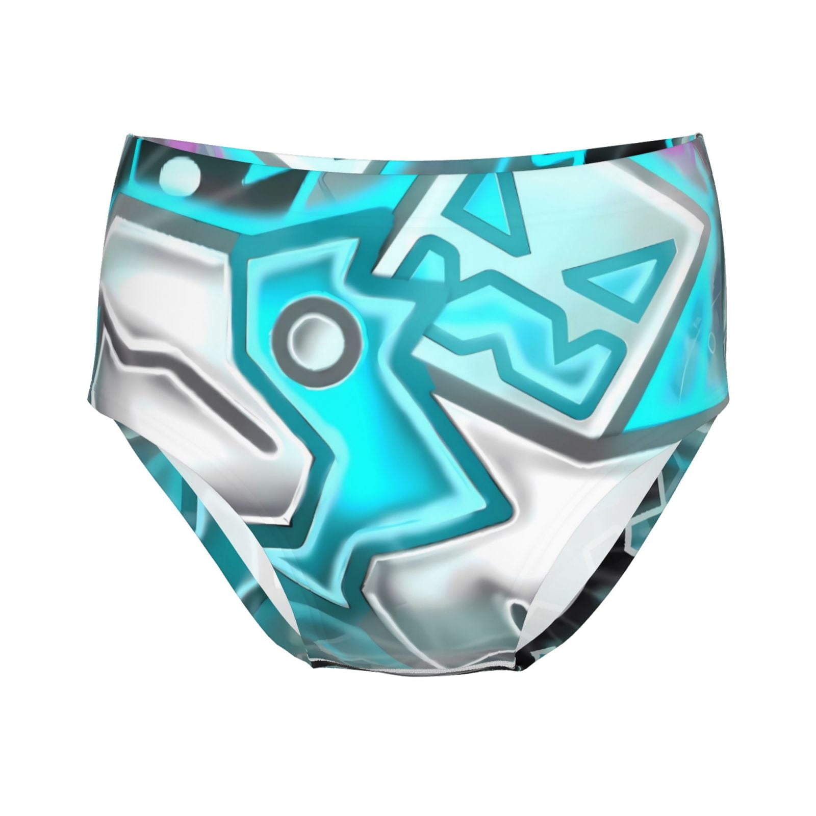 Defioc Geometry Dash Pattern Girls Underwear Stretch Cotton Panties For