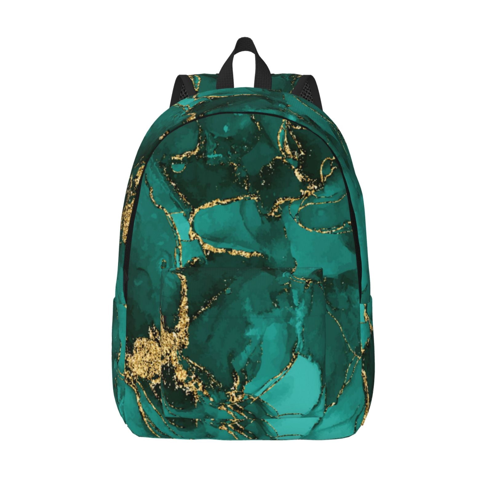 Defioc Green Gold Glitter for Canvas Backpack,Travel Rucksack Unisex ...