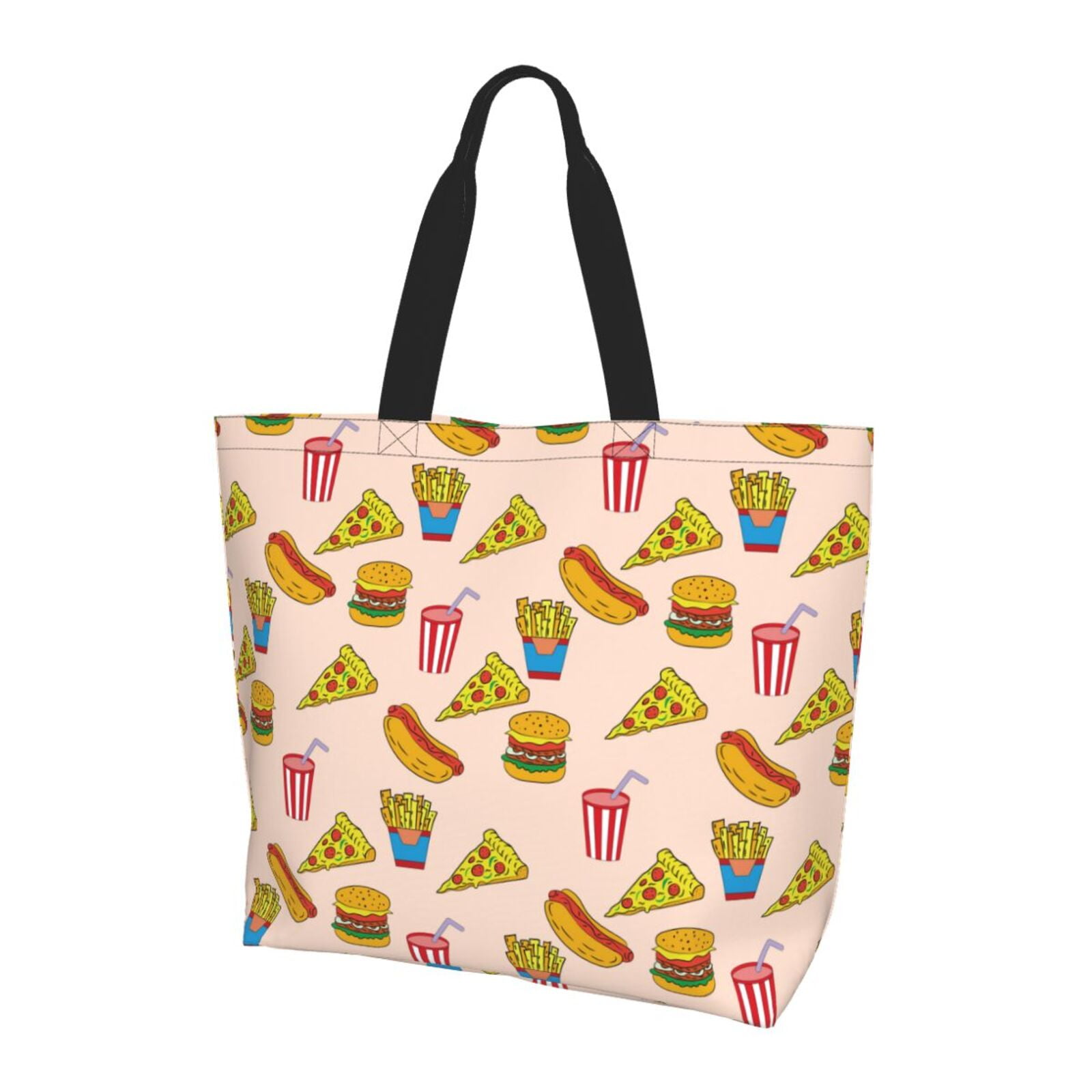 Defioc Hamburger Pizza Cokefor Women's Tote Bag - Shopping Bag Casual ...