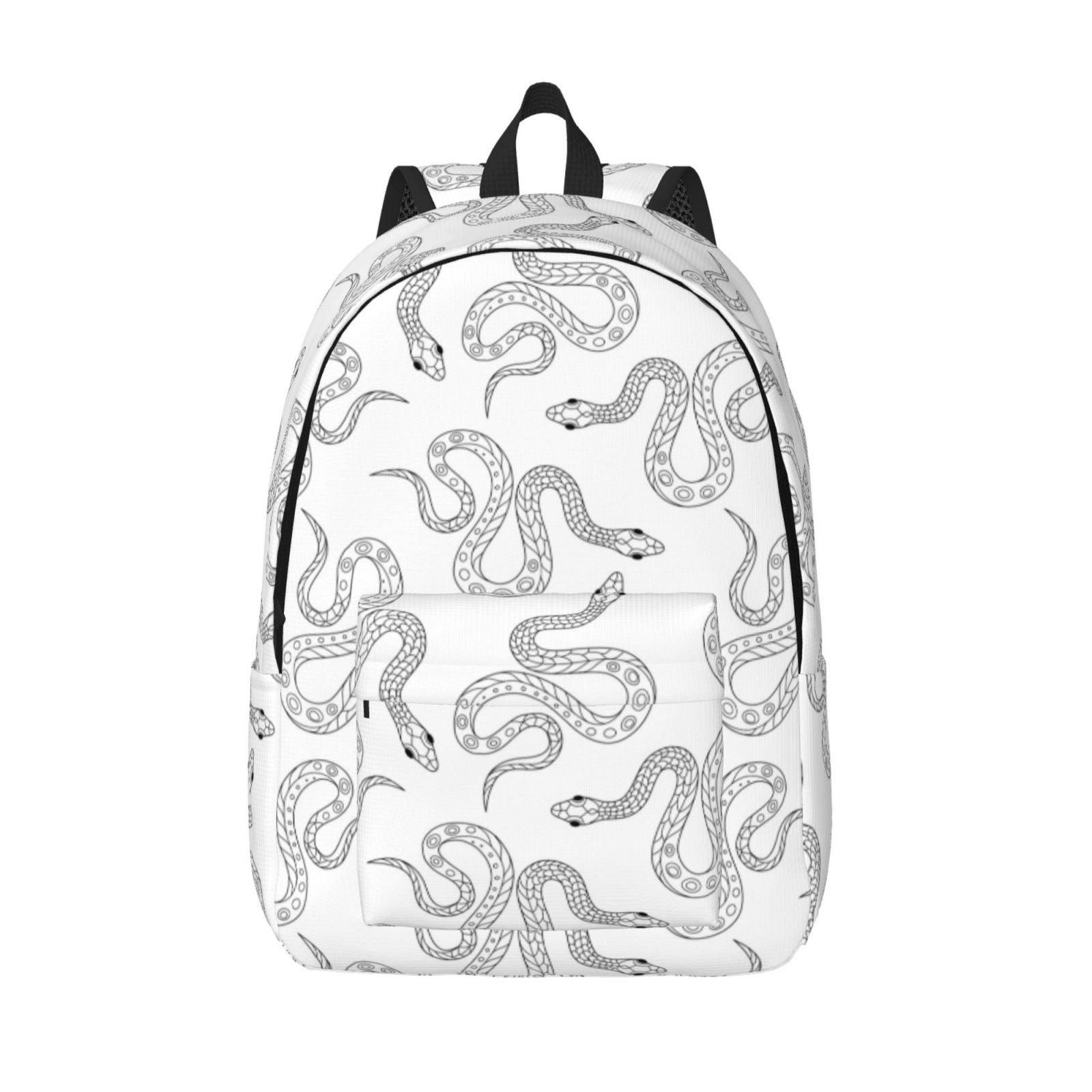 Defioc Hand Drawn Snake for Canvas Backpack,Travel Rucksack Unisex ...