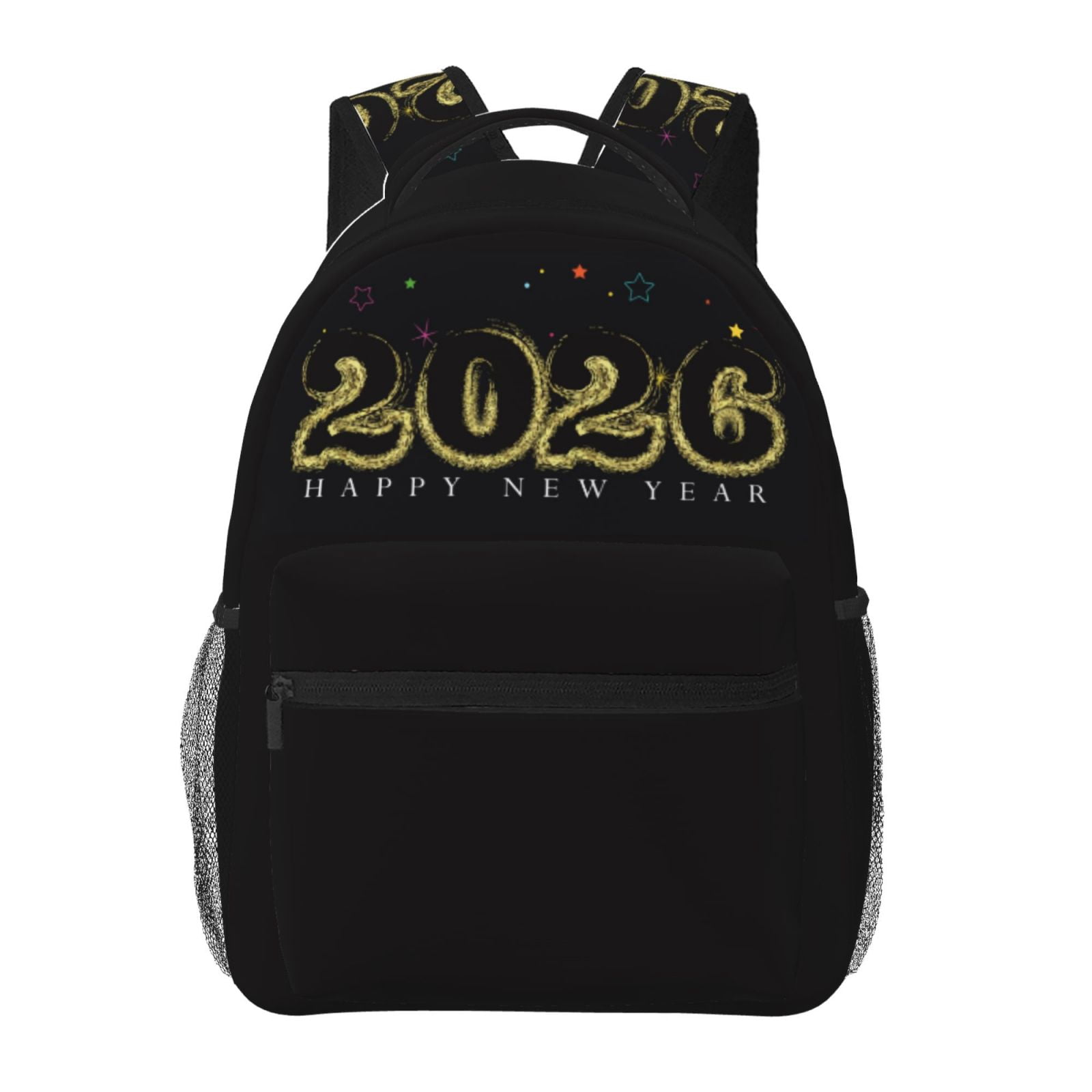 Defioc Happy New Year 2026 Pattern Laptop Backpack,Travel Backpack ...