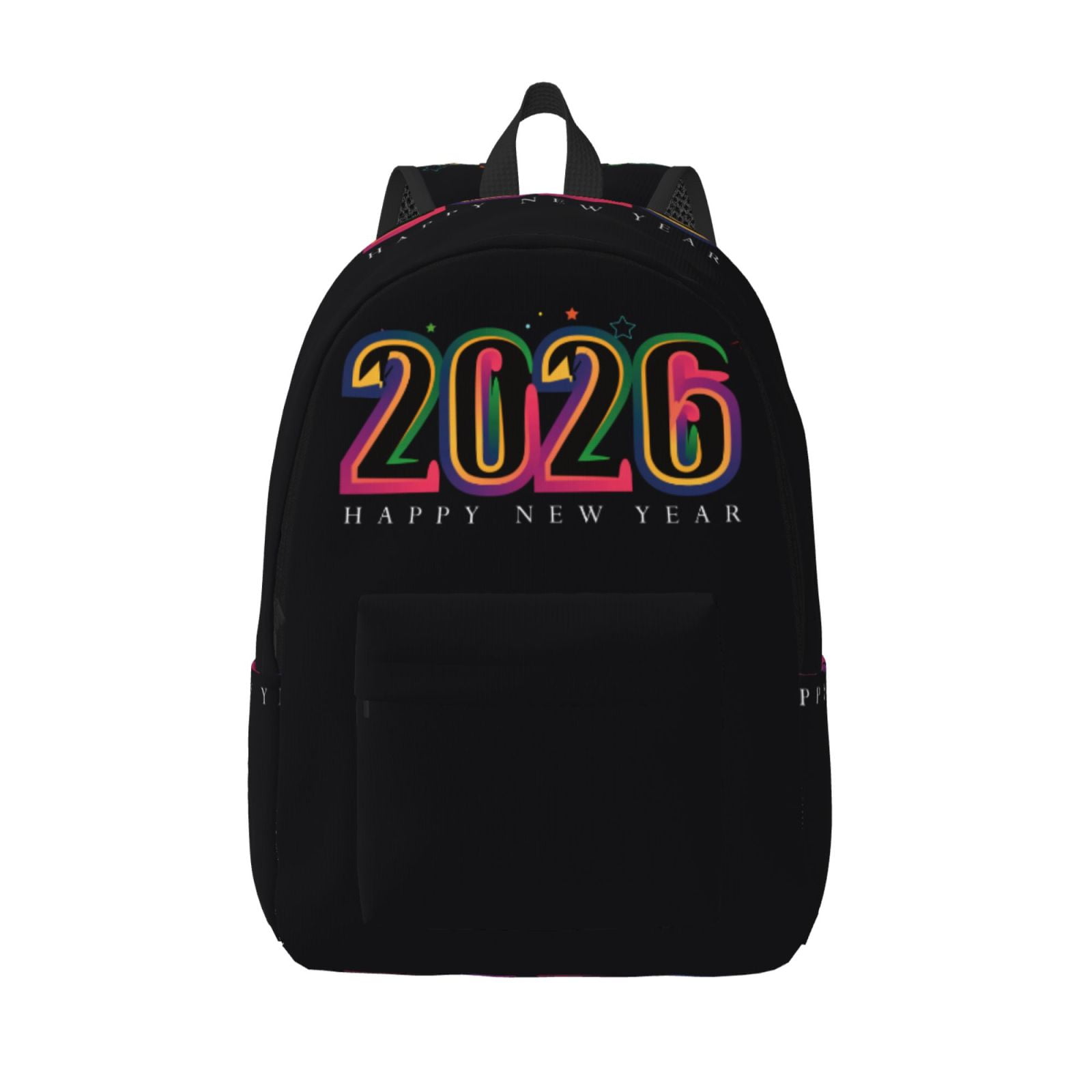 Defioc Happy New Year 2026 for Canvas Backpack,Travel Rucksack Unisex ...