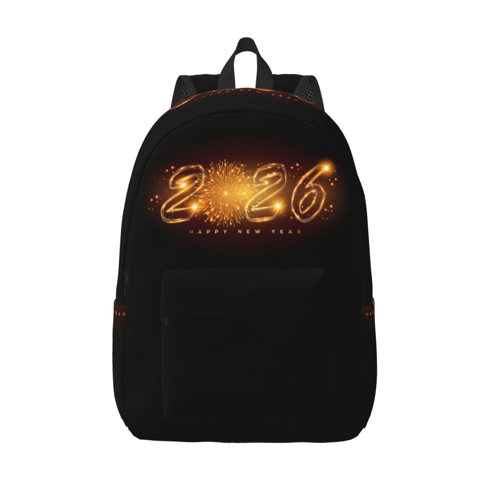 Defioc Happy New Year 2026 for Canvas Backpack,Travel Rucksack Unisex ...