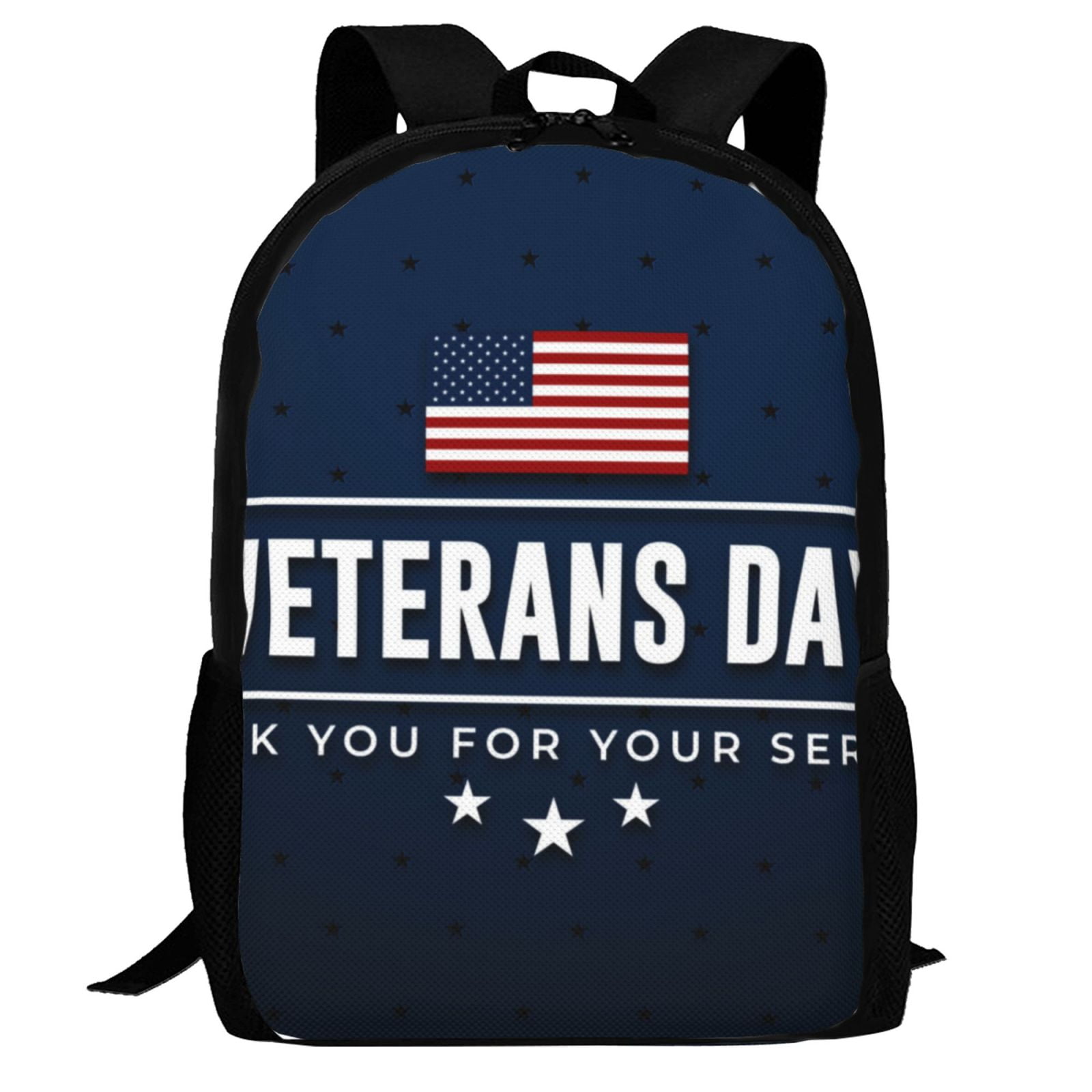 Defioc Happy Veterans Day Pattern Carry on Backpack,16.5x12.5x5.5 ...