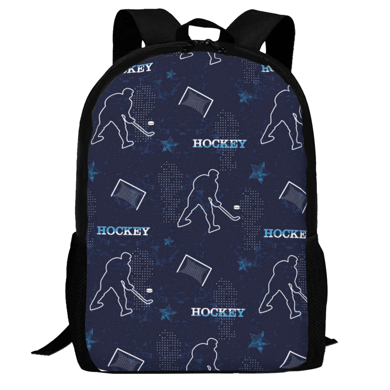 Defioc Hockey Players Pattern Carry on Backpack,16.5x12.5x5.5 Personal ...