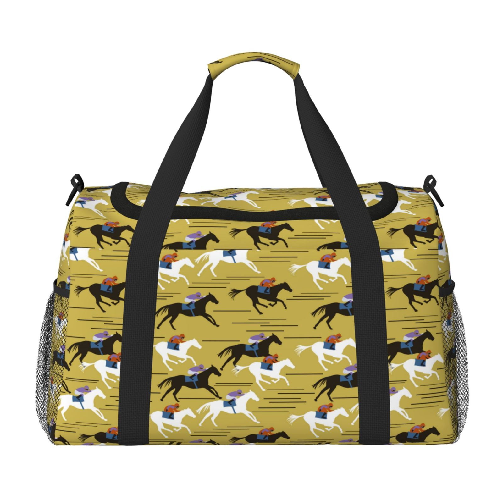 Defioc Horsemen In Horseraces Print Hand Travel Bag - Foldable Travel ...