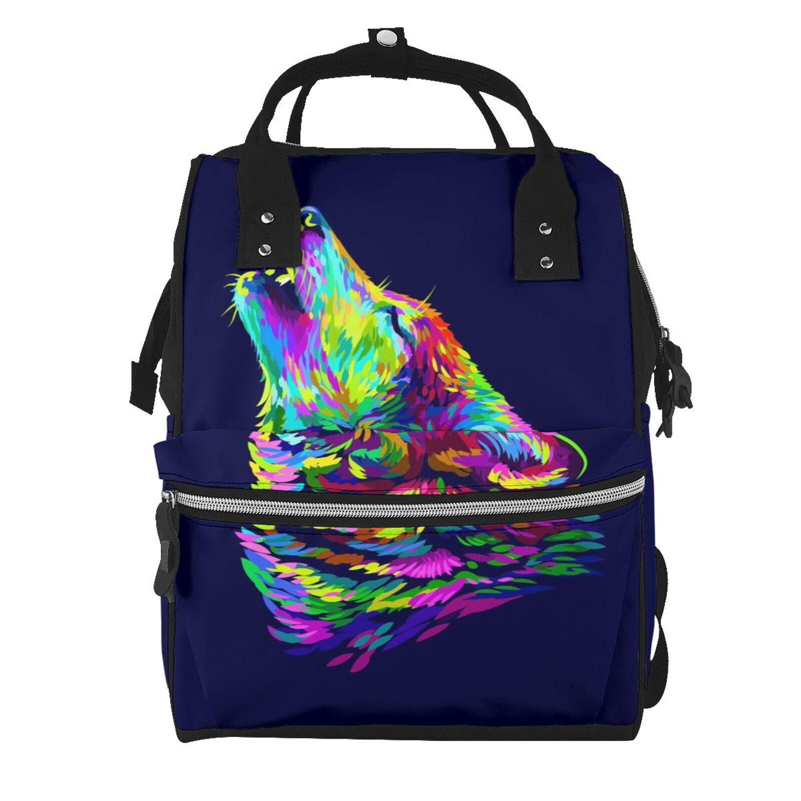 Defioc Howling Wolf for Baby Diaper Bag Backpack - Baby Bag for Boys ...