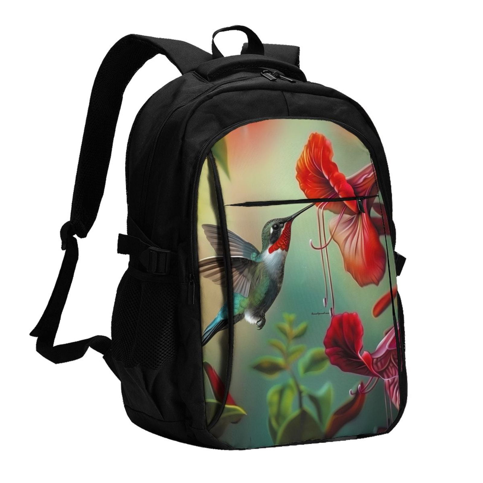 Defioc Hummingbird Floral Paradise for Travel Backpack for Women,15.6 ...