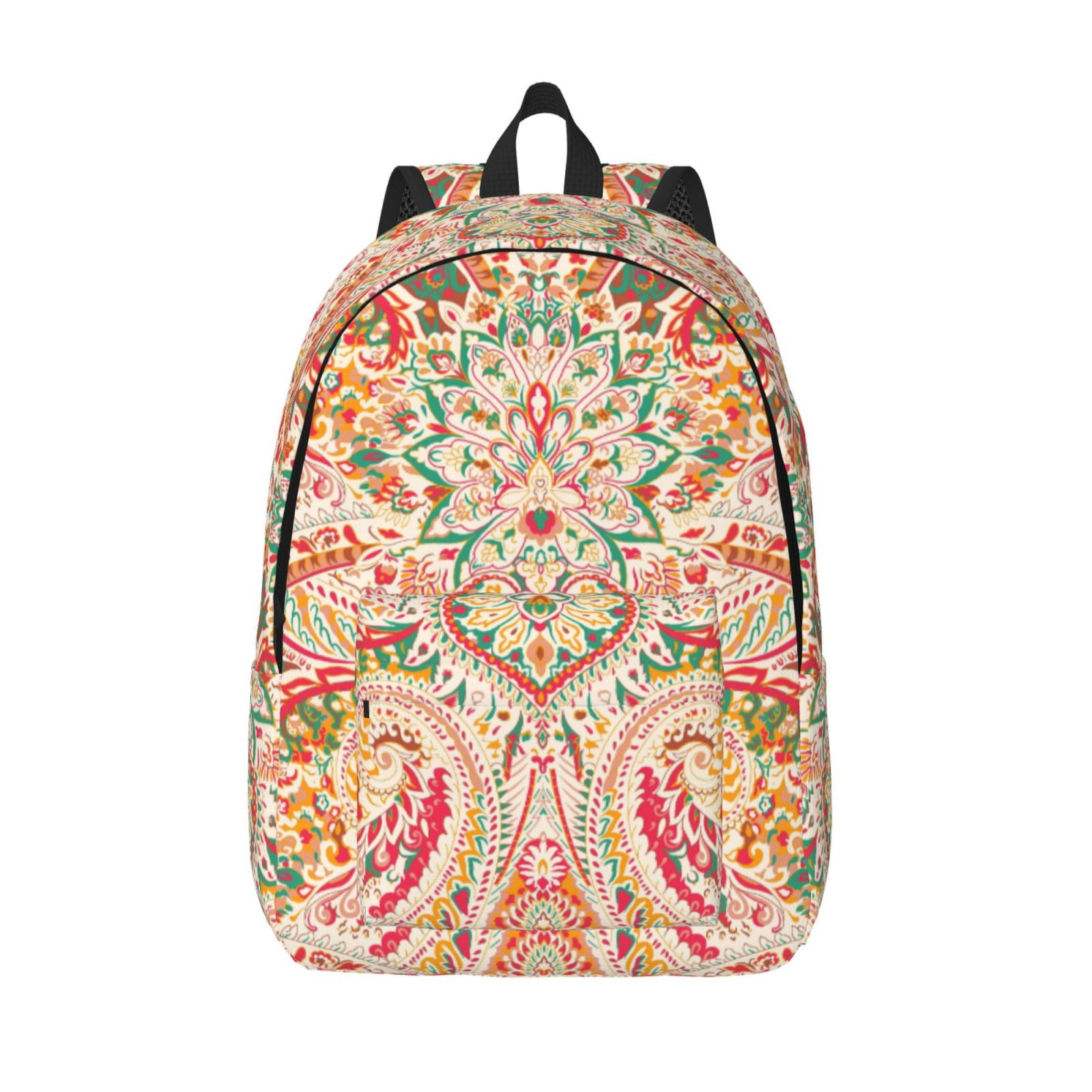 Defioc Indian Paisley 1 for Canvas Backpack,Travel Rucksack Unisex ...