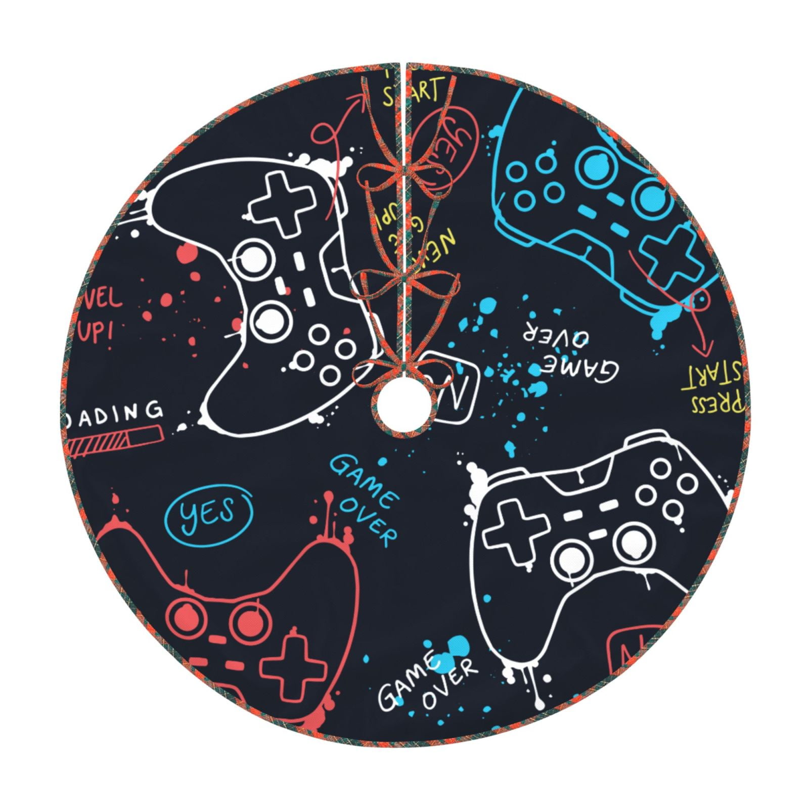 Defioc Joystick Gamepad for Christmas Tree Skirt Snowman Xmas Tree ...
