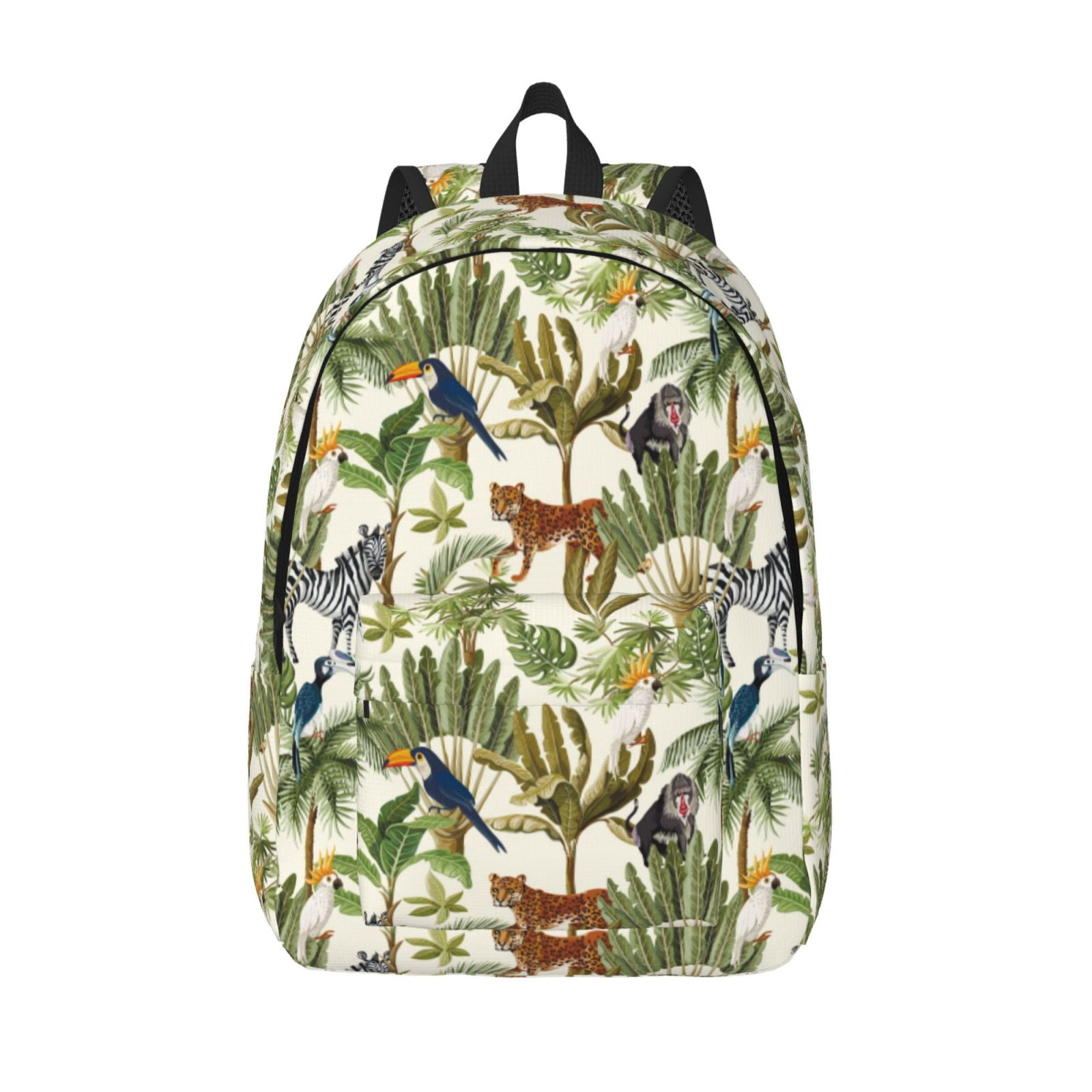 Defioc Jungle Animals for Canvas Backpack,Travel Rucksack Unisex ...