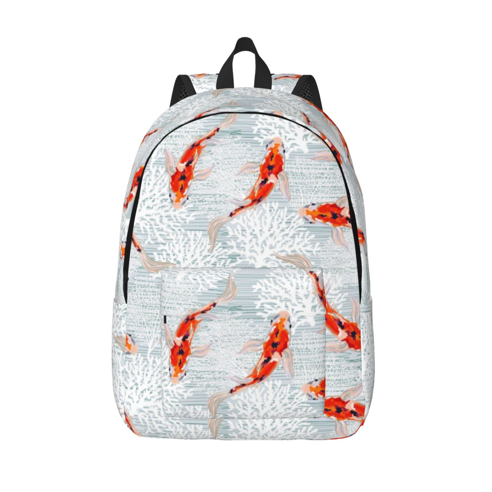 Defioc Koi Fish Corals,Spring Summer for Canvas Backpack,Travel ...