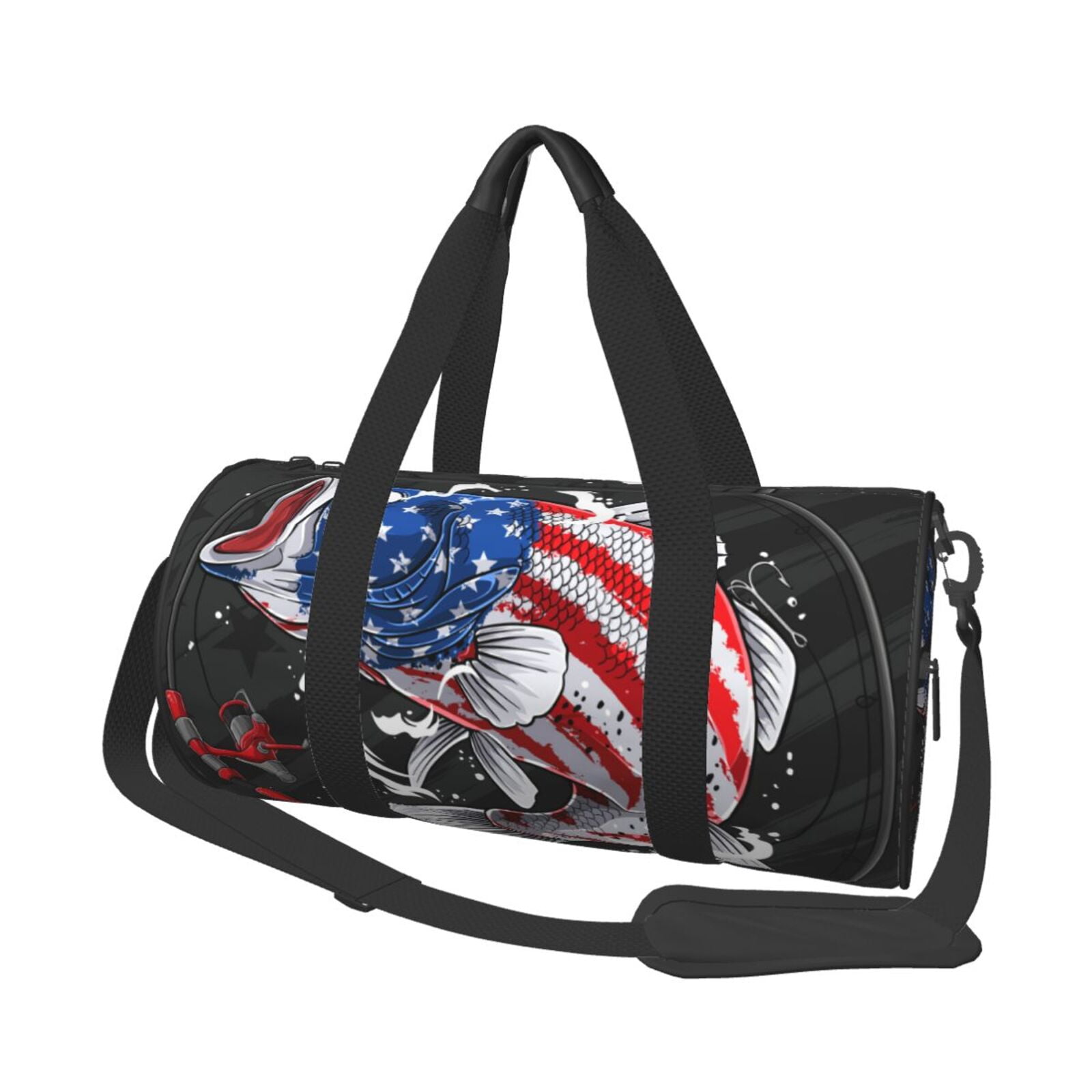 Defioc Largemouth Bass Fish in USA for Travel Duffle Bag,Weekender Bag ...