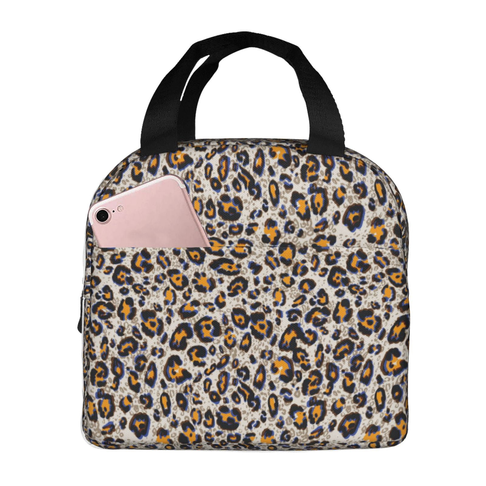 Defioc Leopard Print Lunch Box,Lunch Bag for Women Men Reusable ...