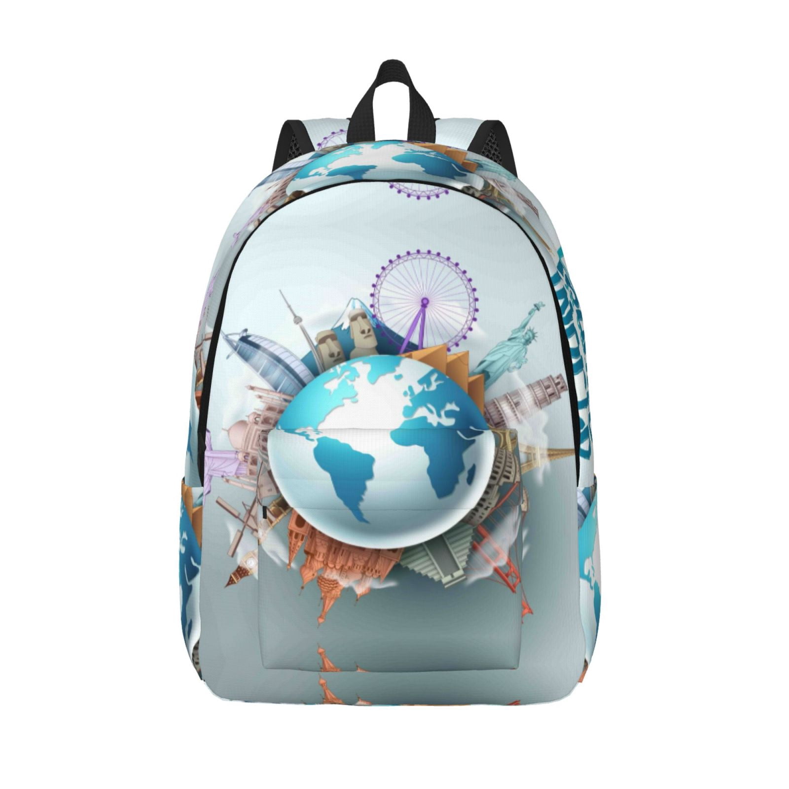 Defioc Let's go Travel Around the World for Canvas Backpack,Travel ...